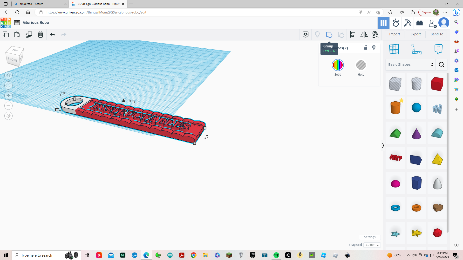 Easy Tinkercad Keychain : 4 Steps - Instructables