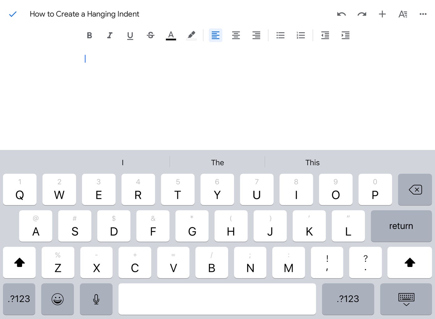 How To Create A Hanging Indent On Google Docs iPad 12 Steps How To Create A Hanging Indent On Google Docs iPad 12 Steps