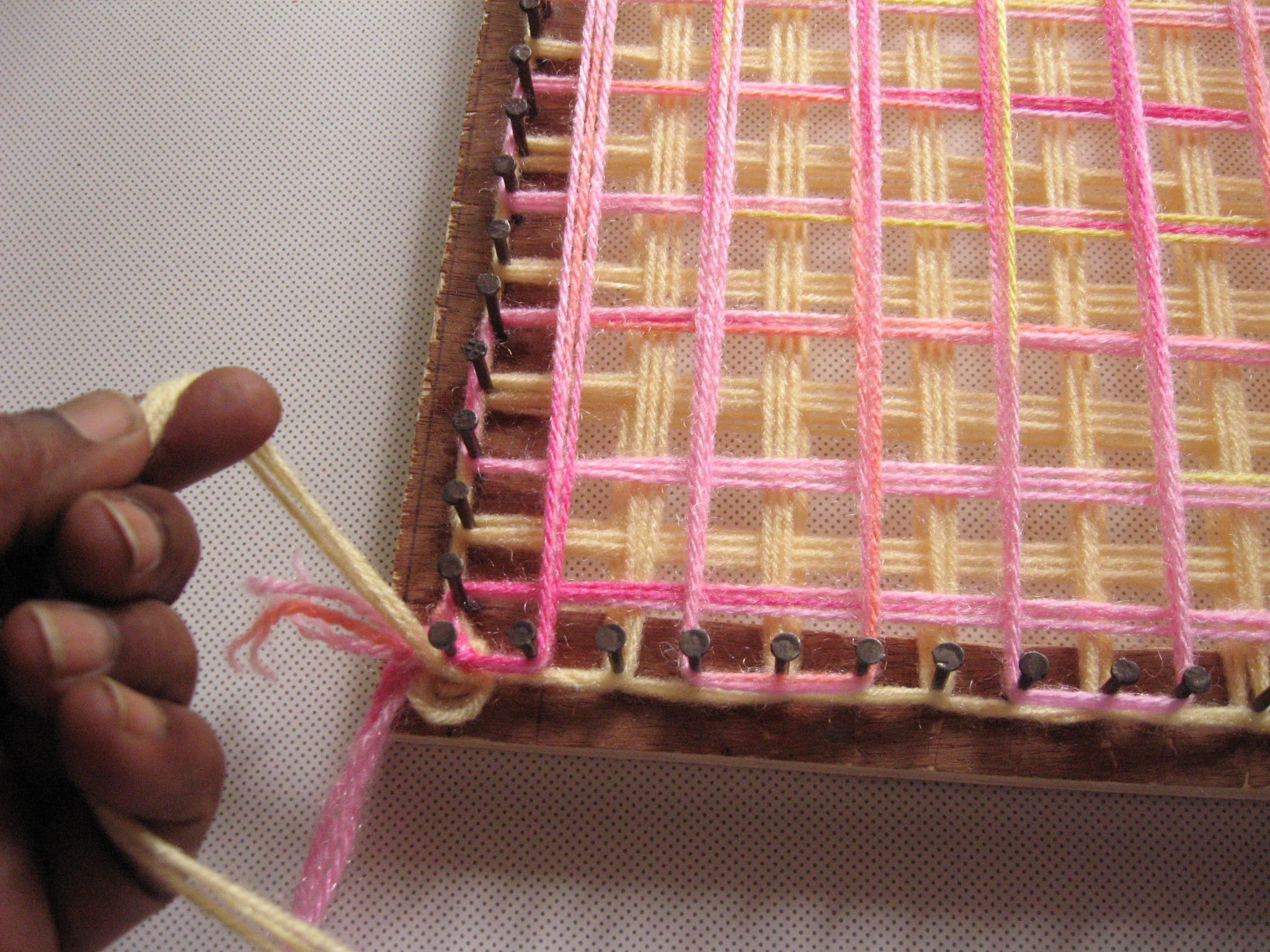 How to Weave a Mat With Small Pom Poms : 13 Steps (with Pictures ...