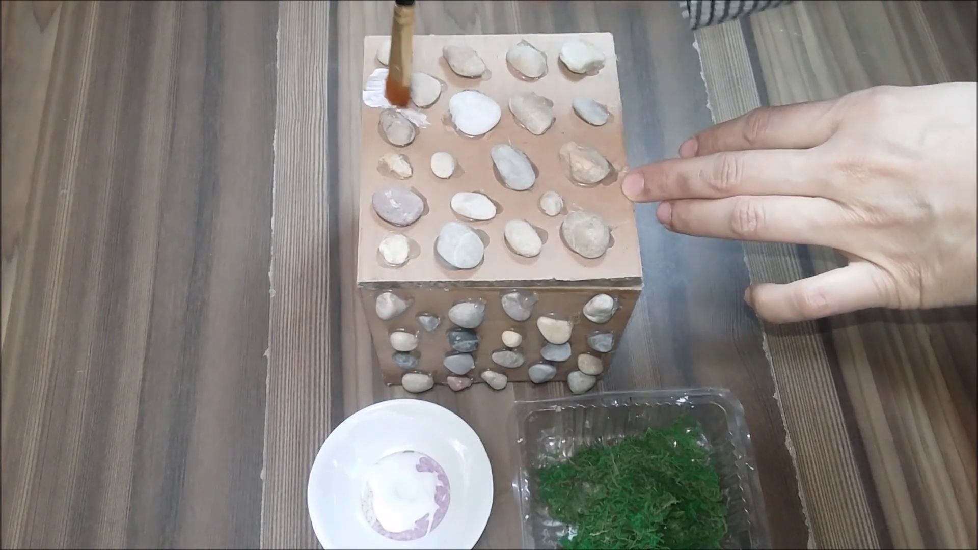 How to Make Flower Pot From Cardboard|Pebbles Cardboard Flower Pot|Easy ...