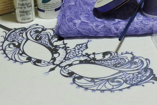 Printable Lace Masquerade Mask Template
