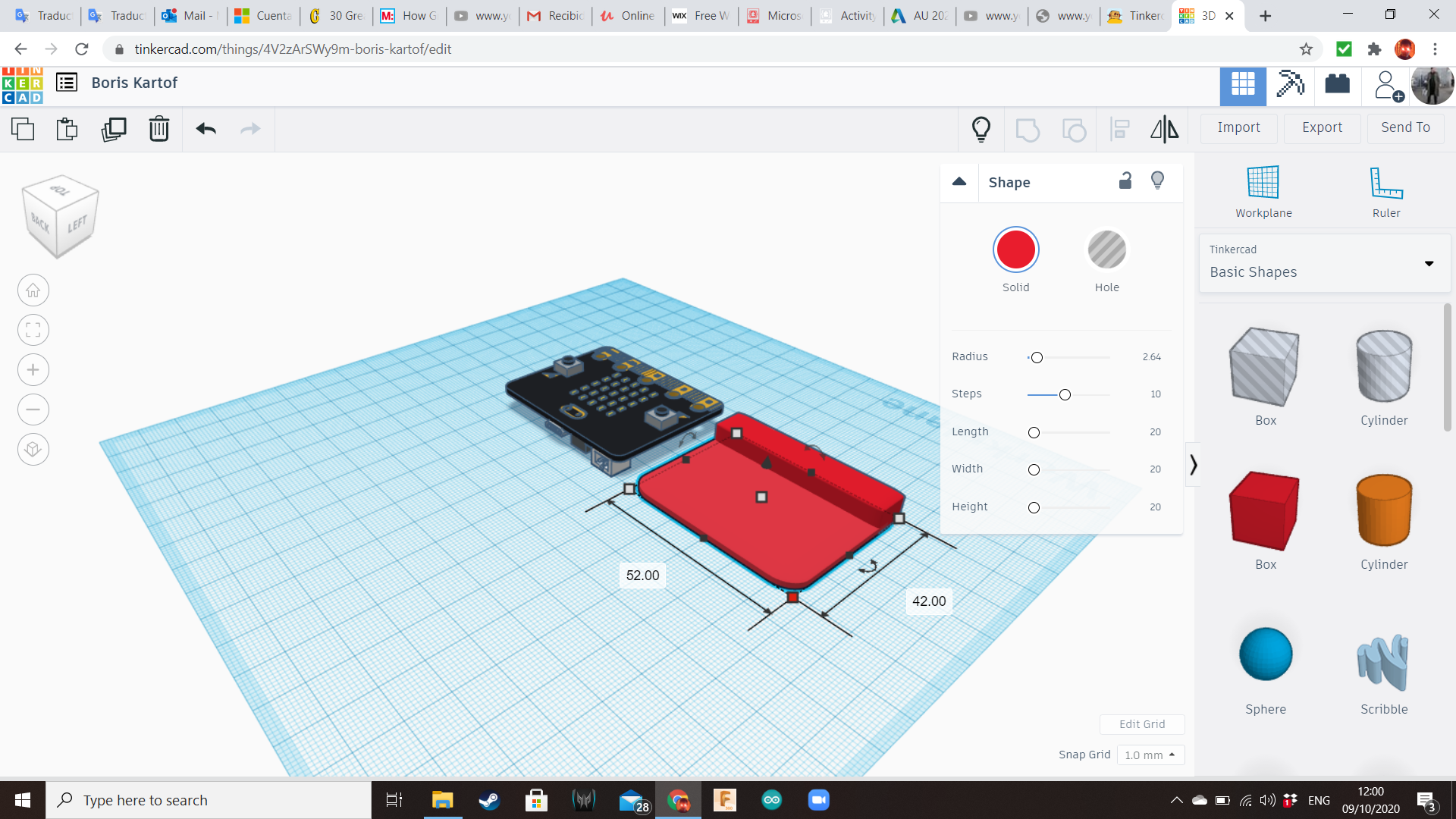 Tinkercad + Micro:bit Robotics for School: "I Love Kartof" Robot! : 17 ...