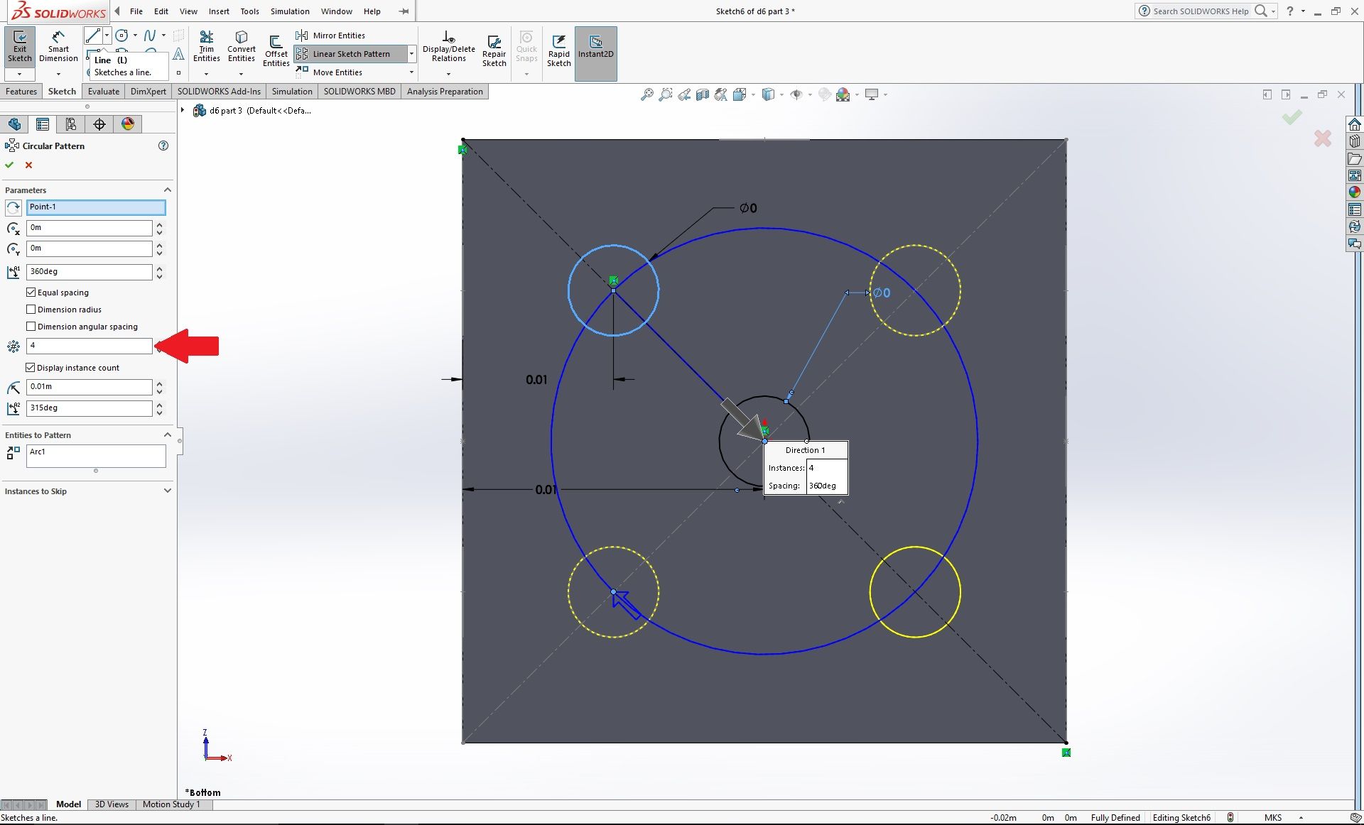 Learning a Few Basic Functions of SOLIDWORKS: Making a Six Sided Dice ...