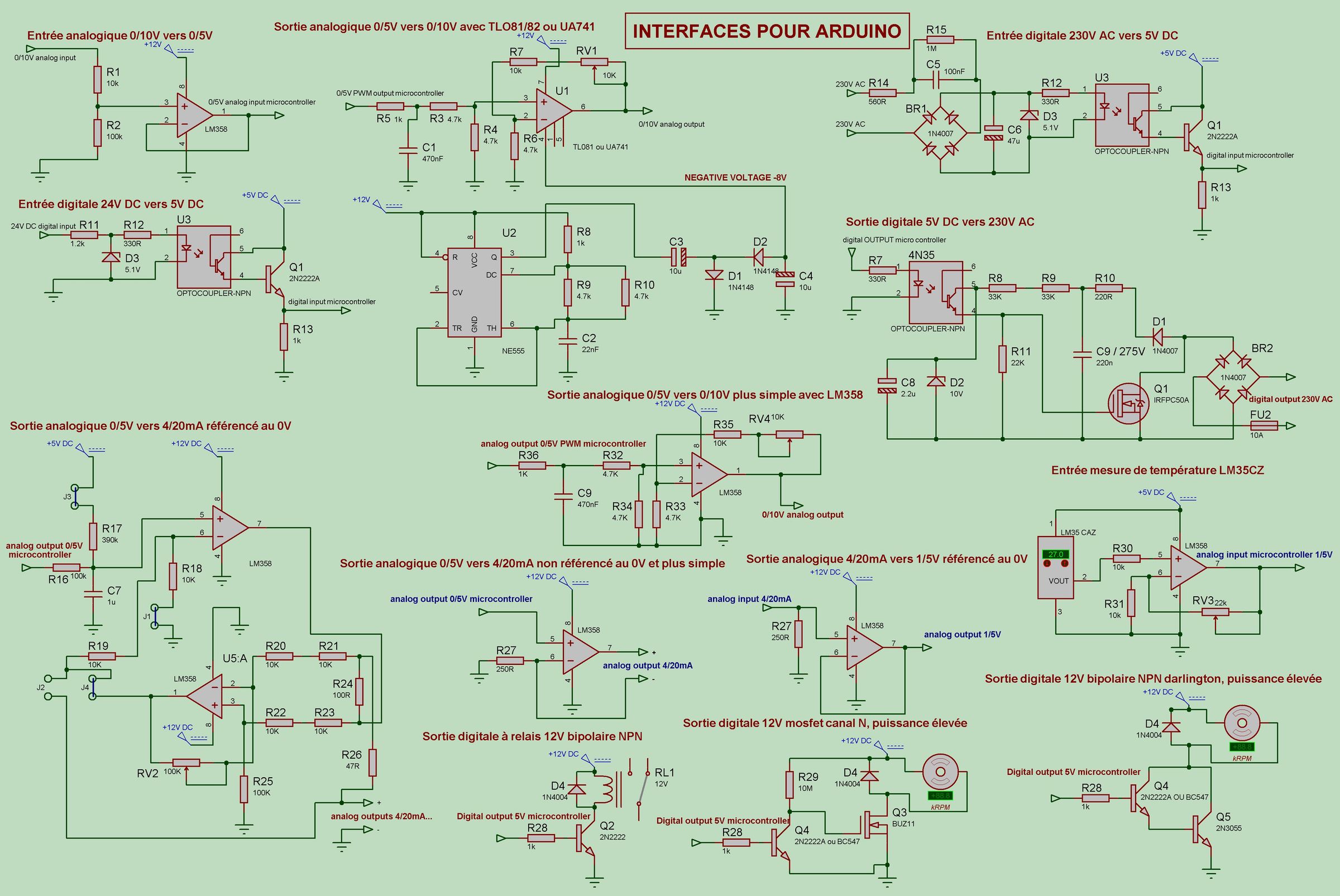 ARDUINO Interfaces and Converters for INPUT/OUTPUT Digital/analog ...