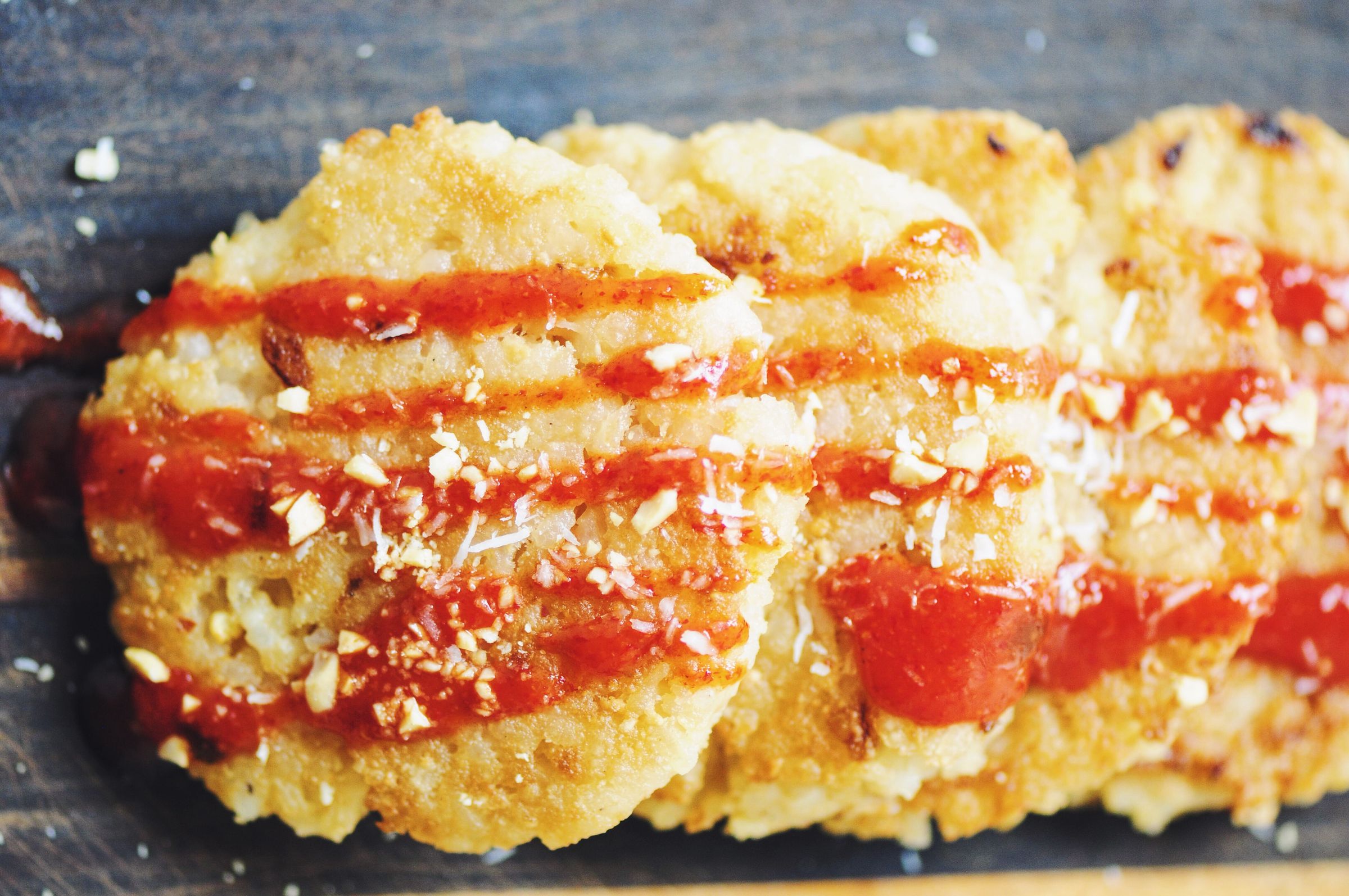 Sweet + Spicy Coconut & Peanut Sauce Fried Rice Patties (Gluten Free ...