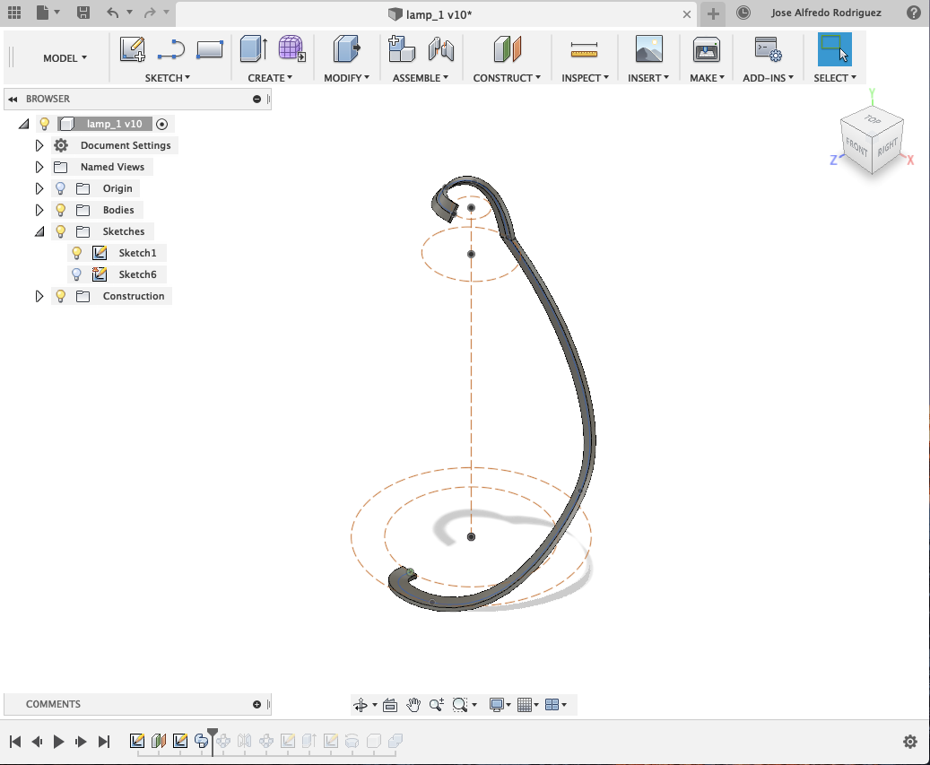 3d Printed Lamp With Fusion 360 3d Splines : 6 Steps (with Pictures ...