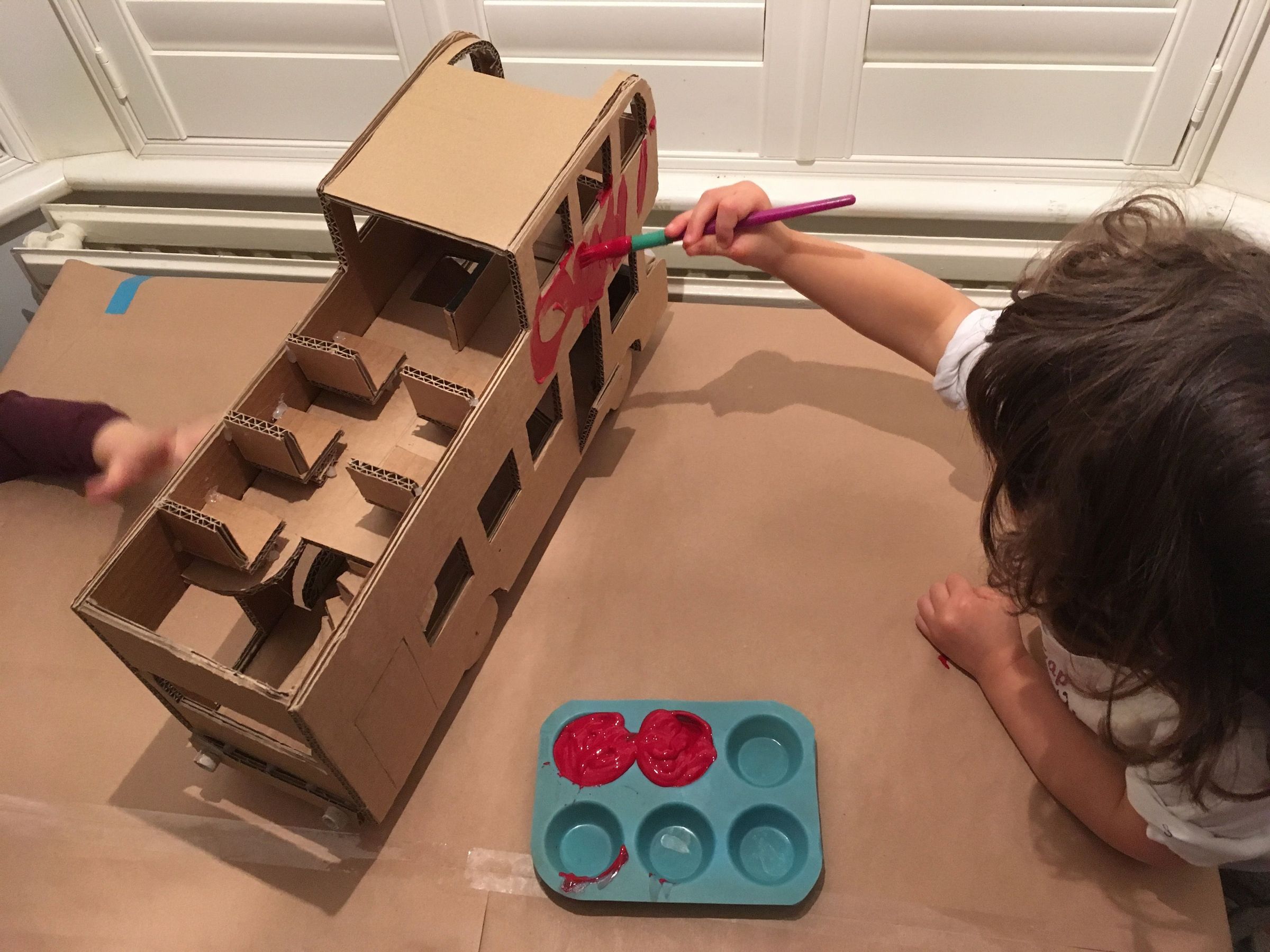 Cardboard Box Bus - for a Toy Ride : 16 Steps (with Pictures ...