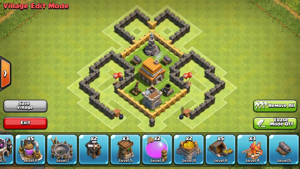 Clash Of Clans Level 5 Town Hall Base
