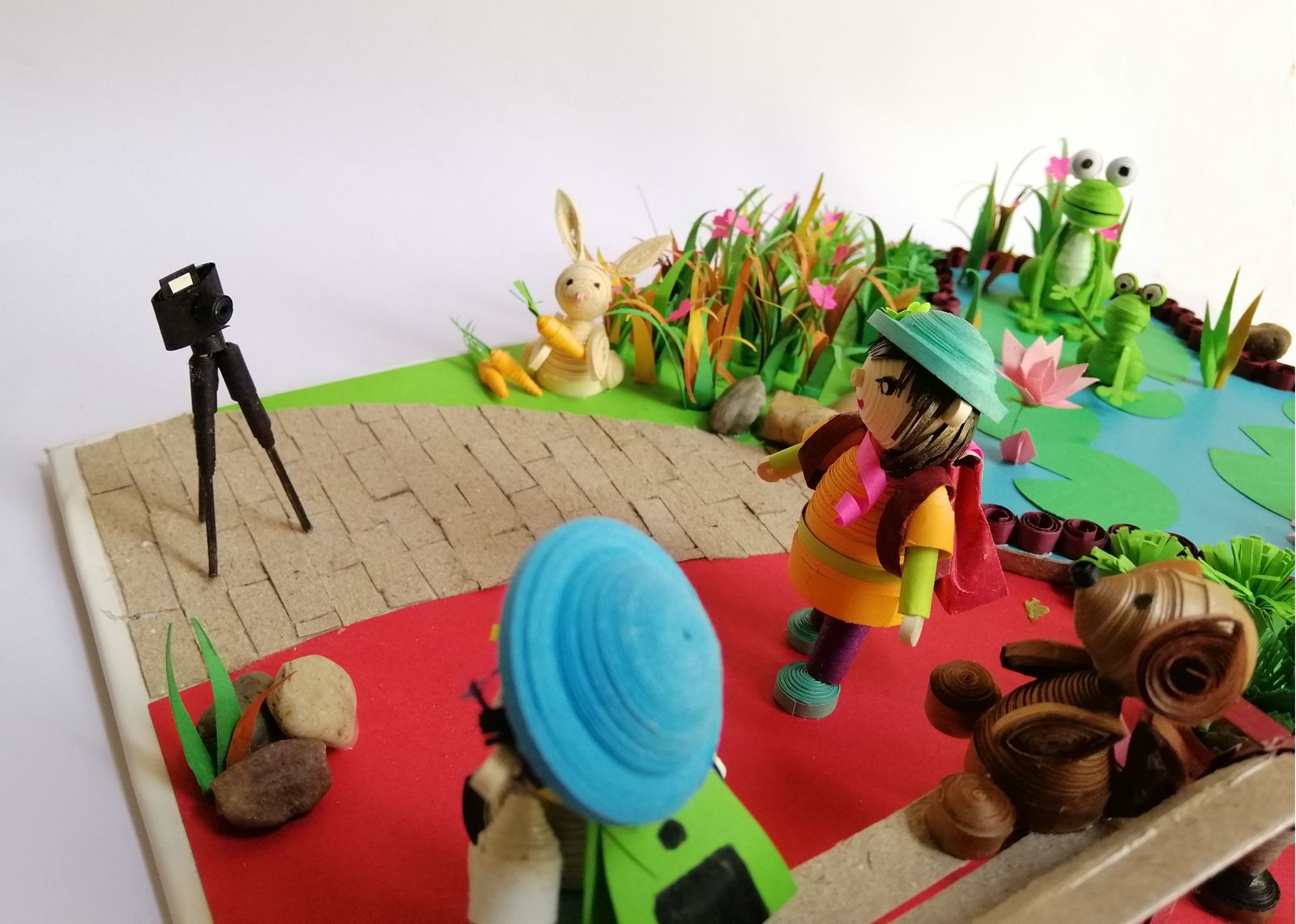 Mini Garden With 3D Quilling Figures : 11 Steps (with Pictures ...