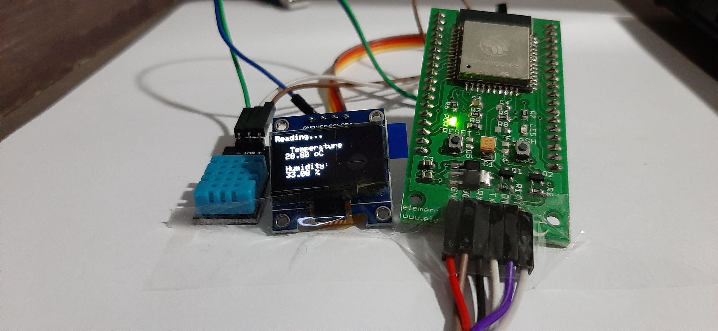 Weather Monitoring Using Esp32dht11oledthingspeak 7 Steps