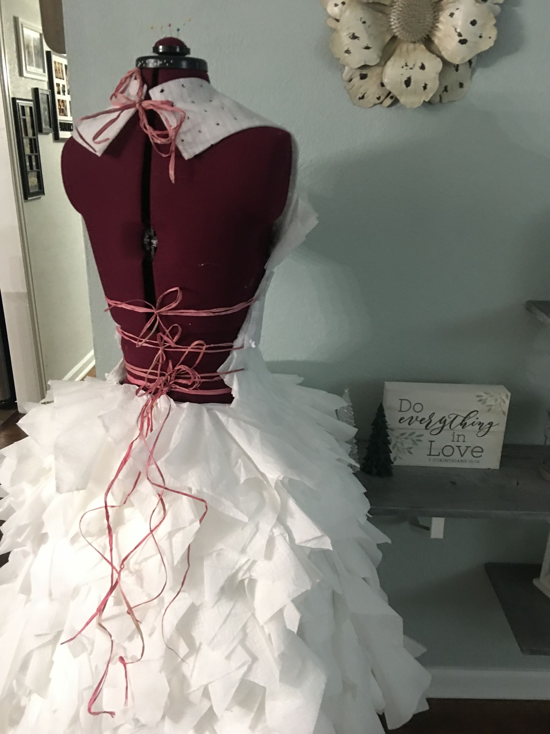 Winter Wonderland Tiered Paper Gown Dress : 21 Steps (with Pictures ...