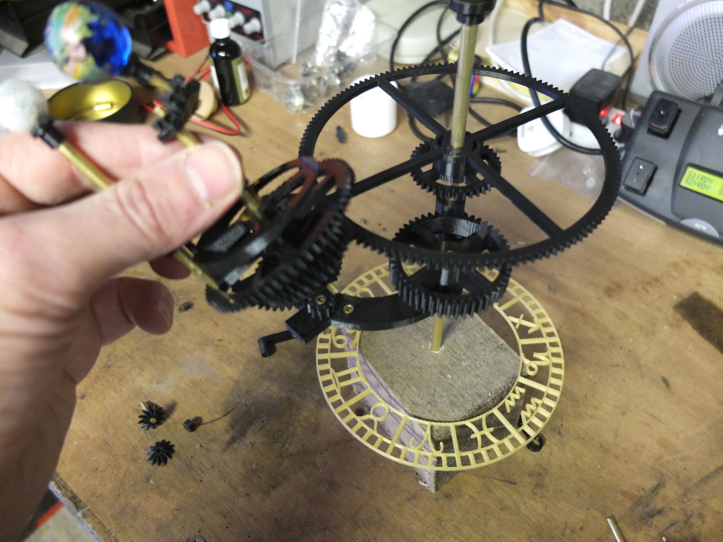Sun, Earth and Moon Model (Tellurion / Orrery) With 3D Printed Parts ...