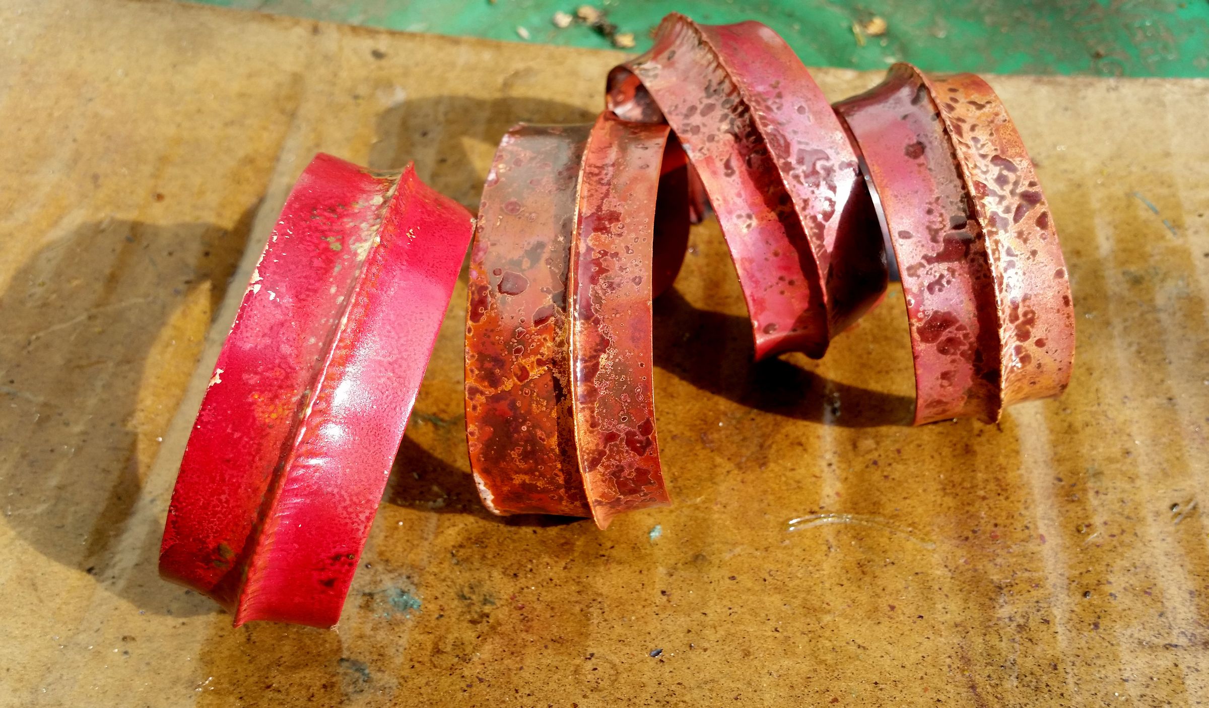 Foldformed Copper Bracelet With Red Heat Patina : 6 Steps (with ...