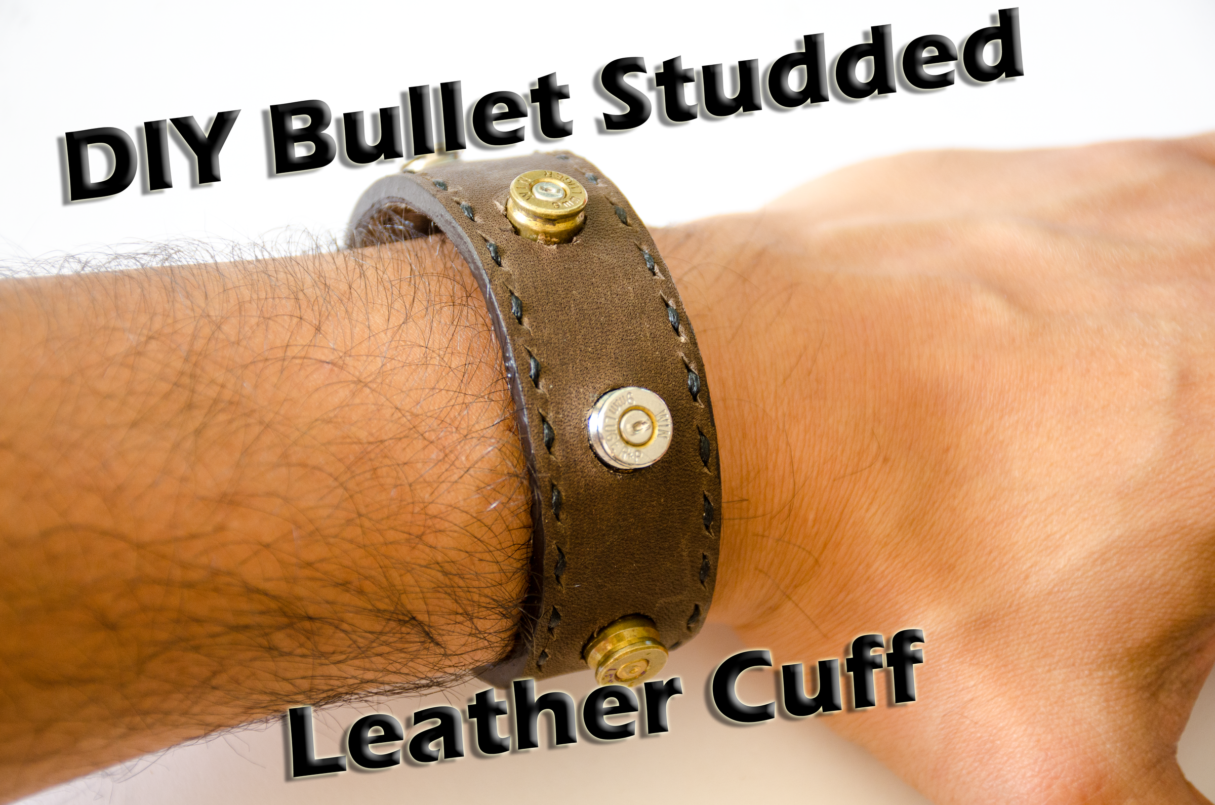 Bullet Casing Studded Leather Cuff : 9 Steps (with Pictures ...