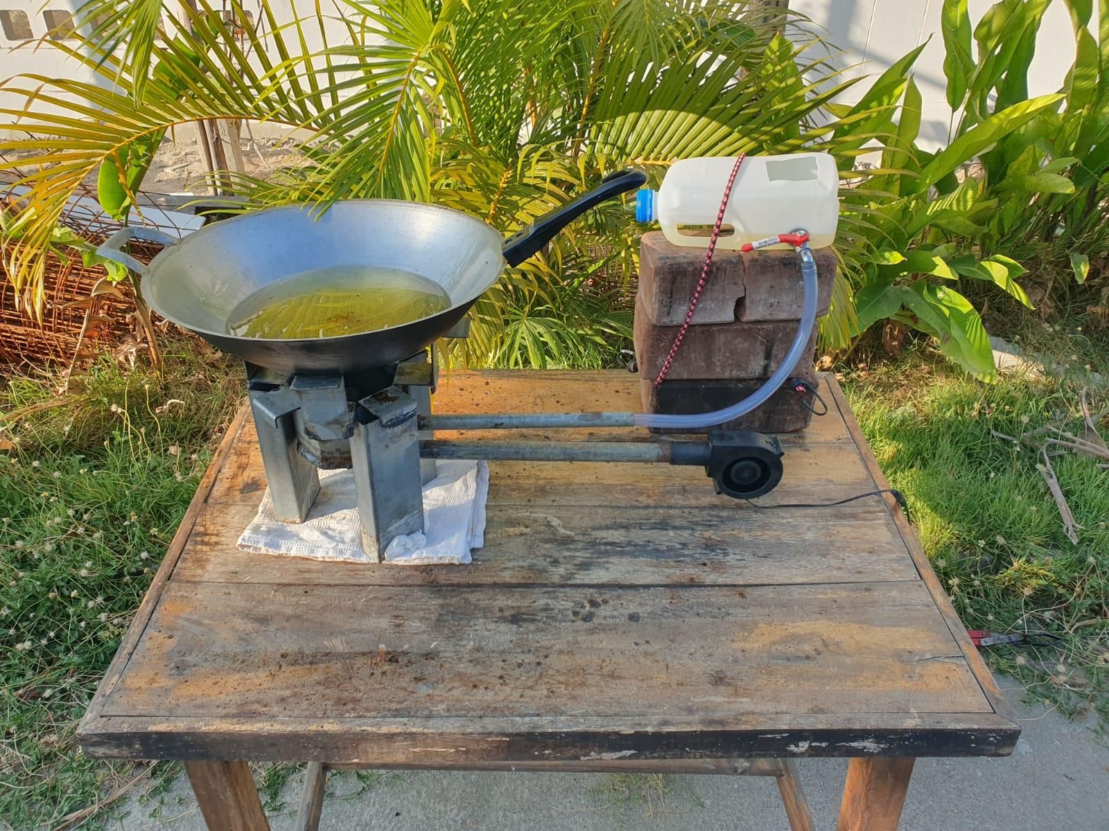 Recycled Used Vegetable Oil Cooker to Cook With Free Energy : 15 Steps ...
