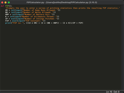 How to Build a Field Independent Pitching (FIP) Calculator in Python 3. ...