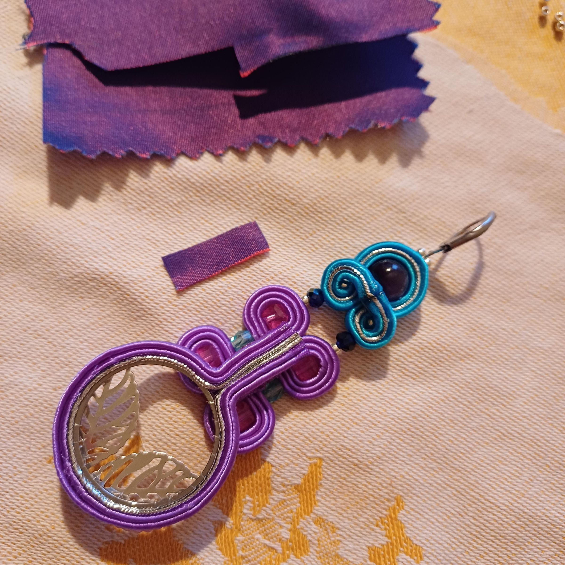 Embroidered Filigree Earrings "Purple Rain" : 9 Steps (with Pictures ...