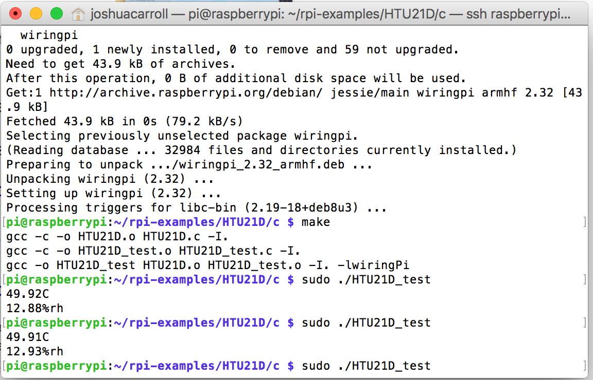 Detect Temperature and Humidity With Raspberry Pi and HTU21 / SHT21 : 5 Steps - Instructables
