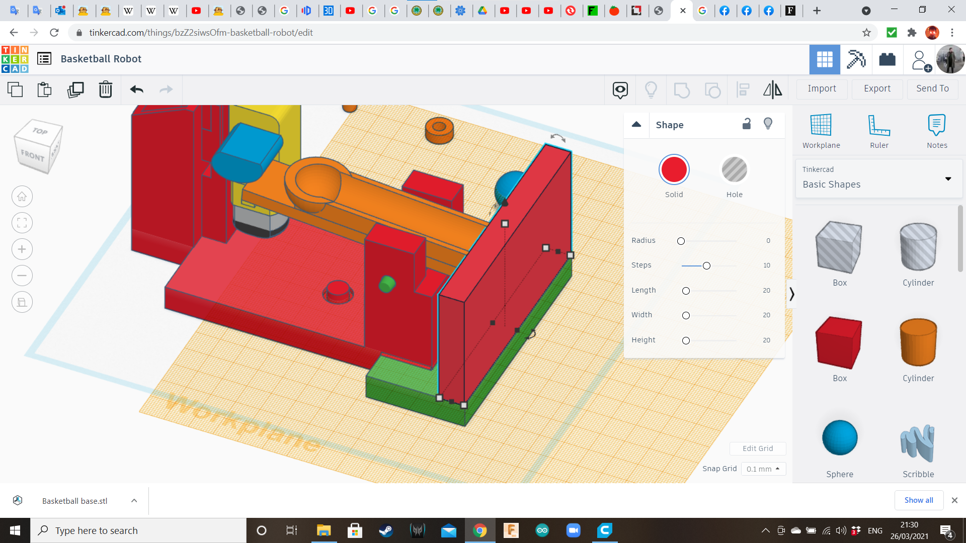 Tinkercad Robotics for School: Basketball Machine! : 16 Steps (with ...