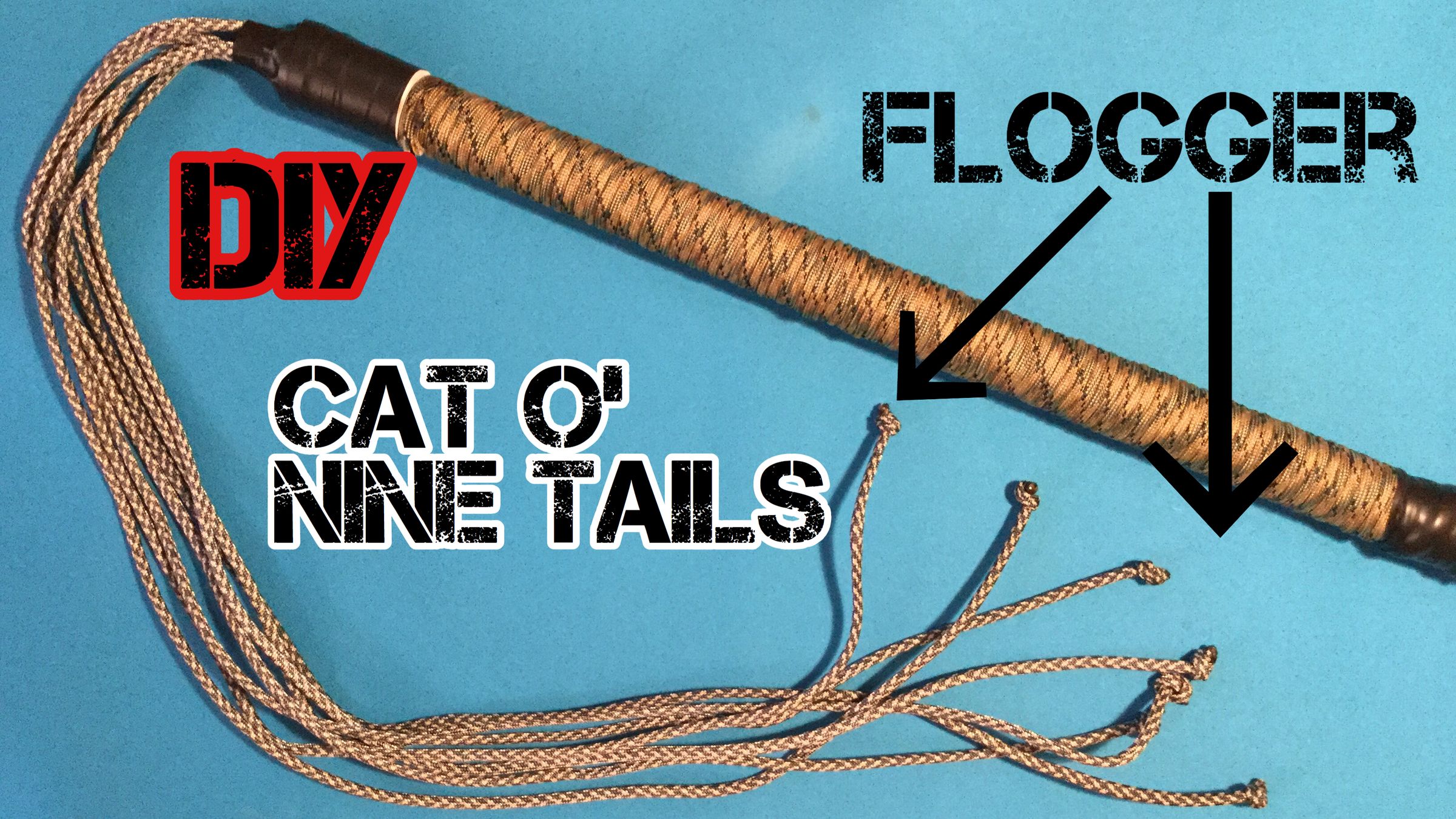 EASY Paracord Cat O' Nine Tails Whip | Full Instructions | Tutorial ...