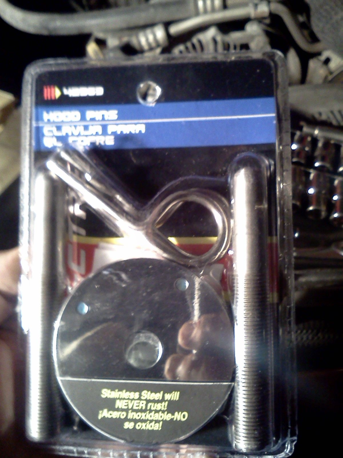 How to Install "Automotive Hood Pins" to a Factory Steel Hood : 4 Steps ...