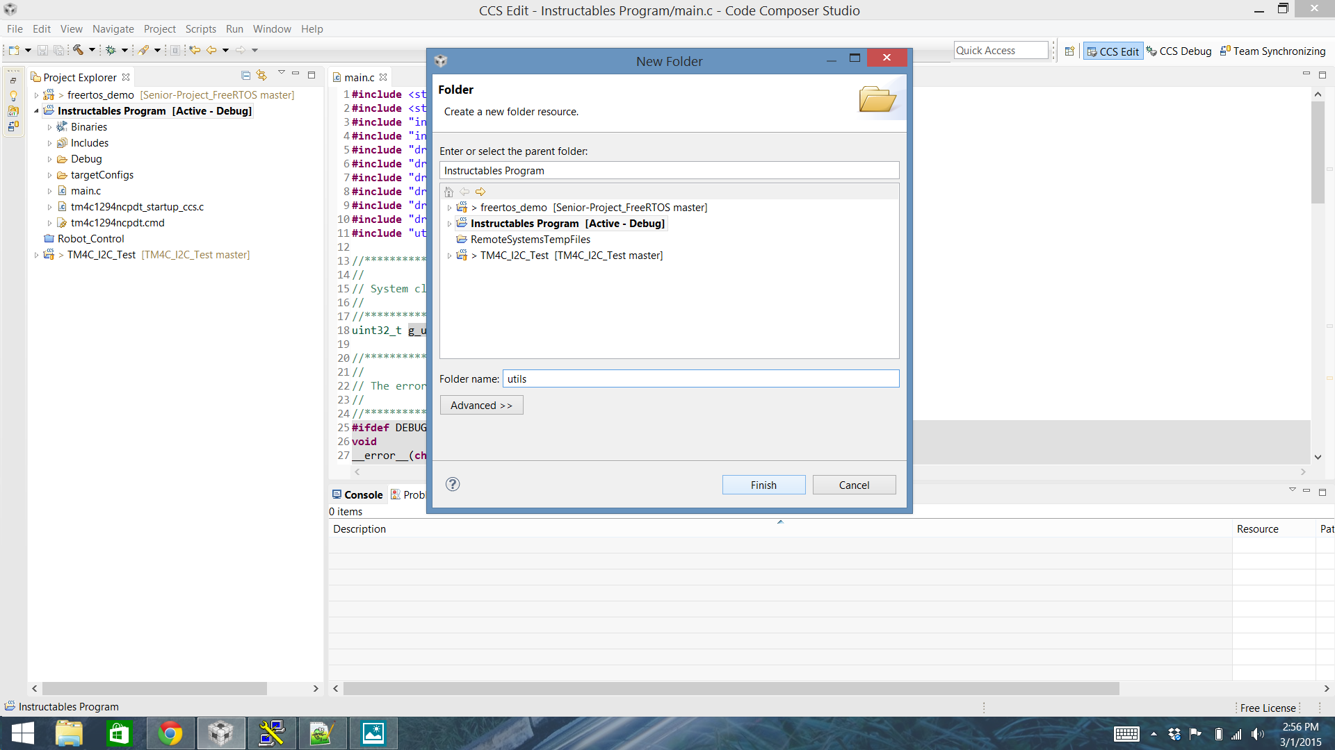 Creating a New Tiva Project in Code Composer Studio : 8 Steps ...