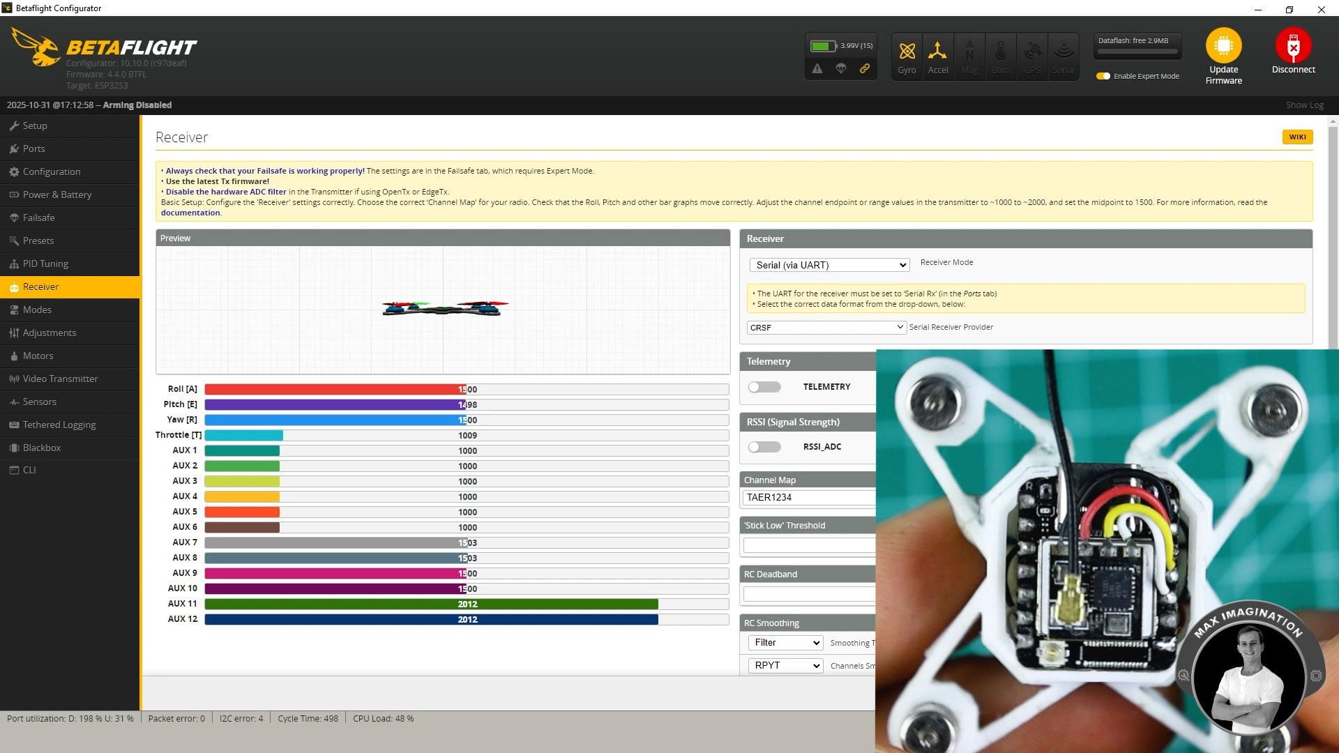 Fly Your ESP32 Drone on Betaflight With Radio Controller | ESP-FC Guide ...