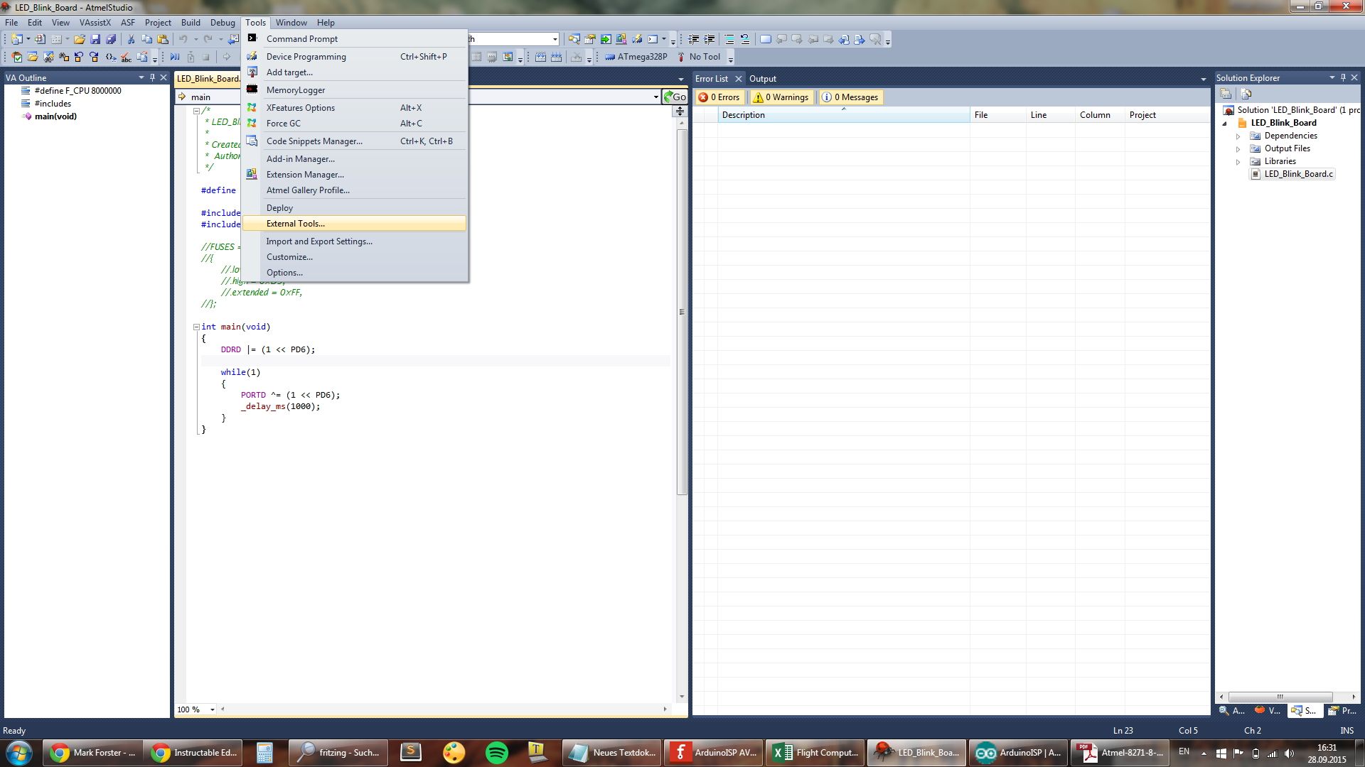 Integrate ArduinoISP and Atmel Studio : 4 Steps - Instructables