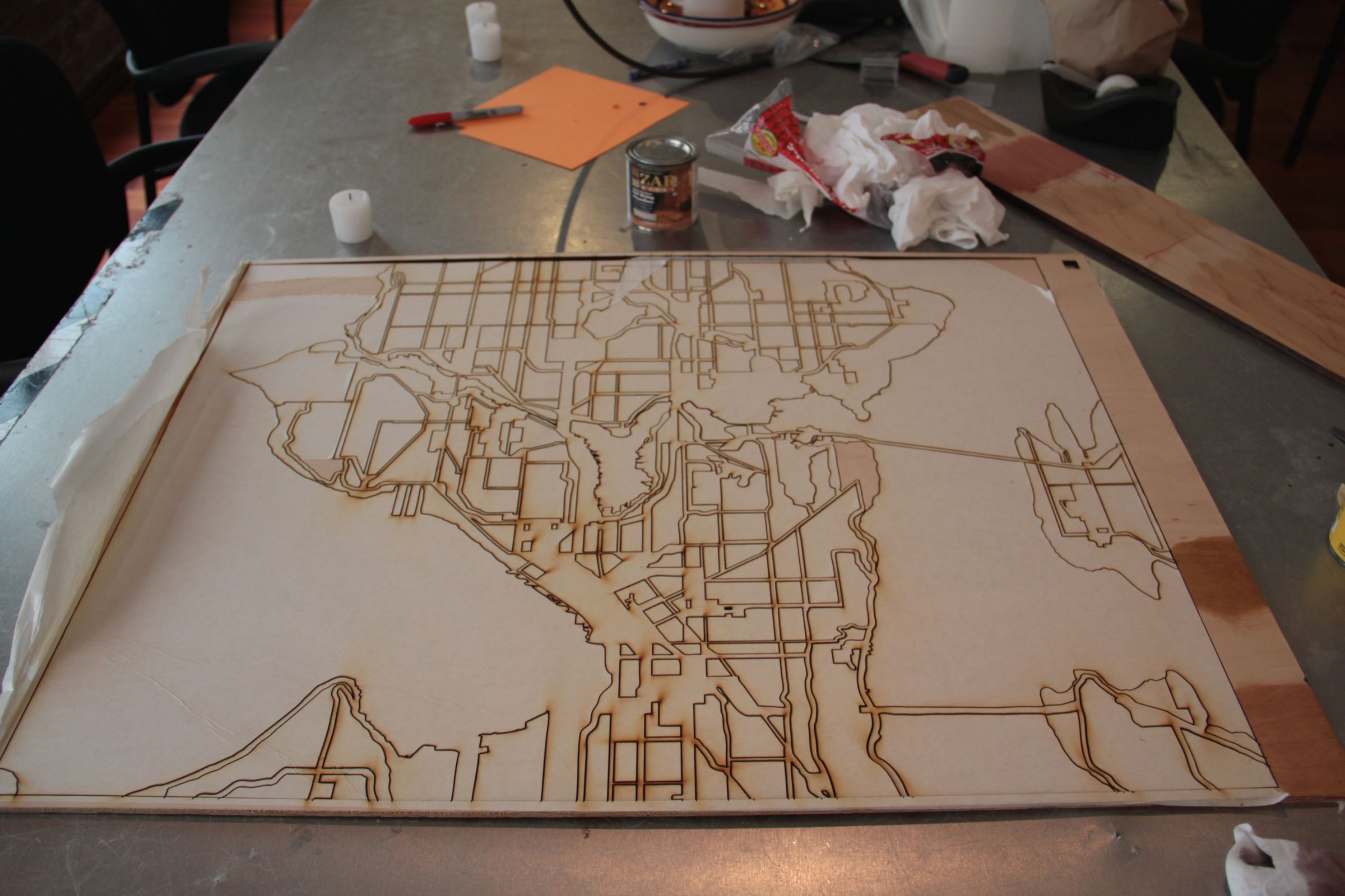 Wood Inlay Maps