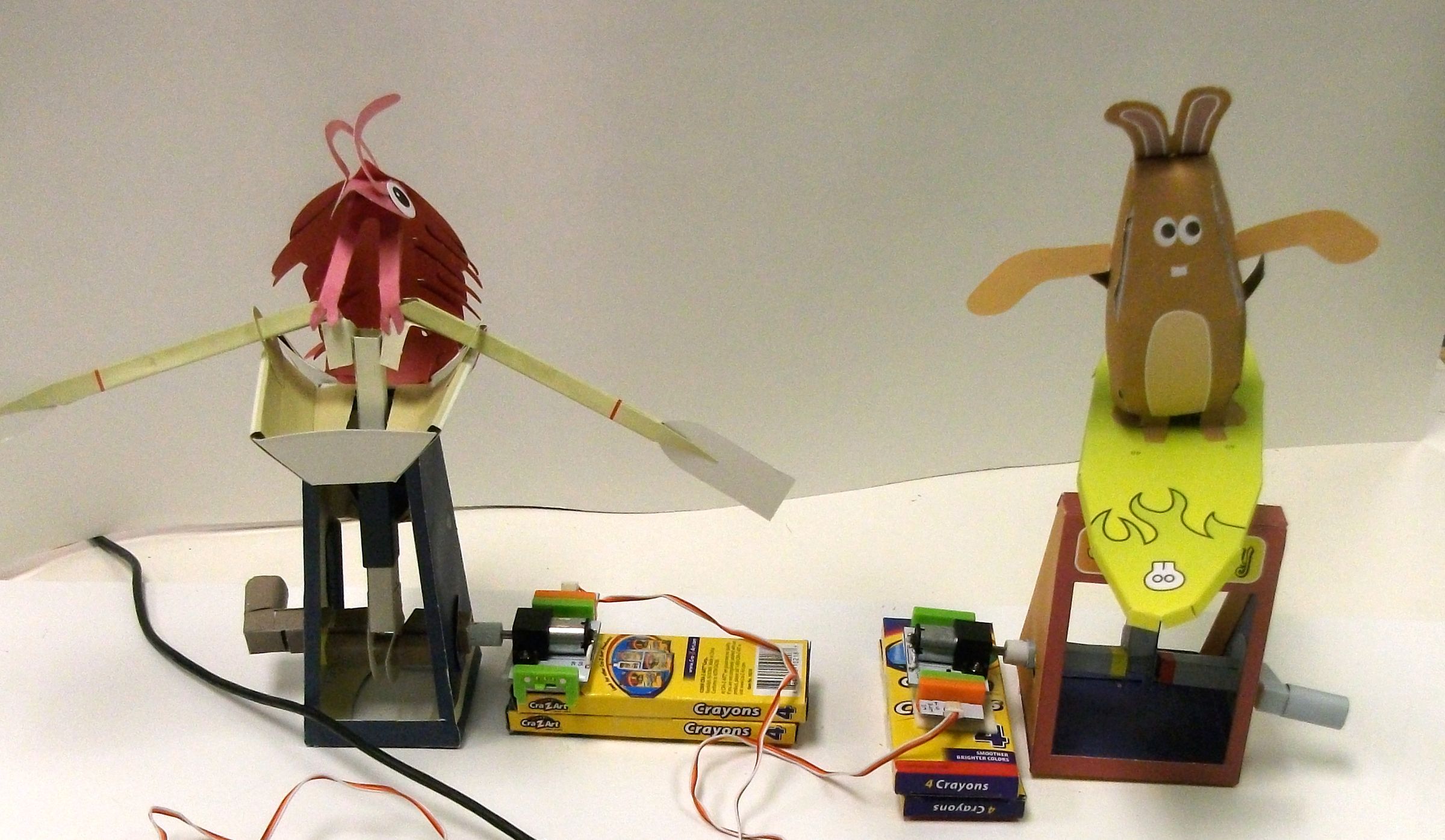 Papercraft Automata Race Game LittleBits Circuit : 7 Steps (with ...