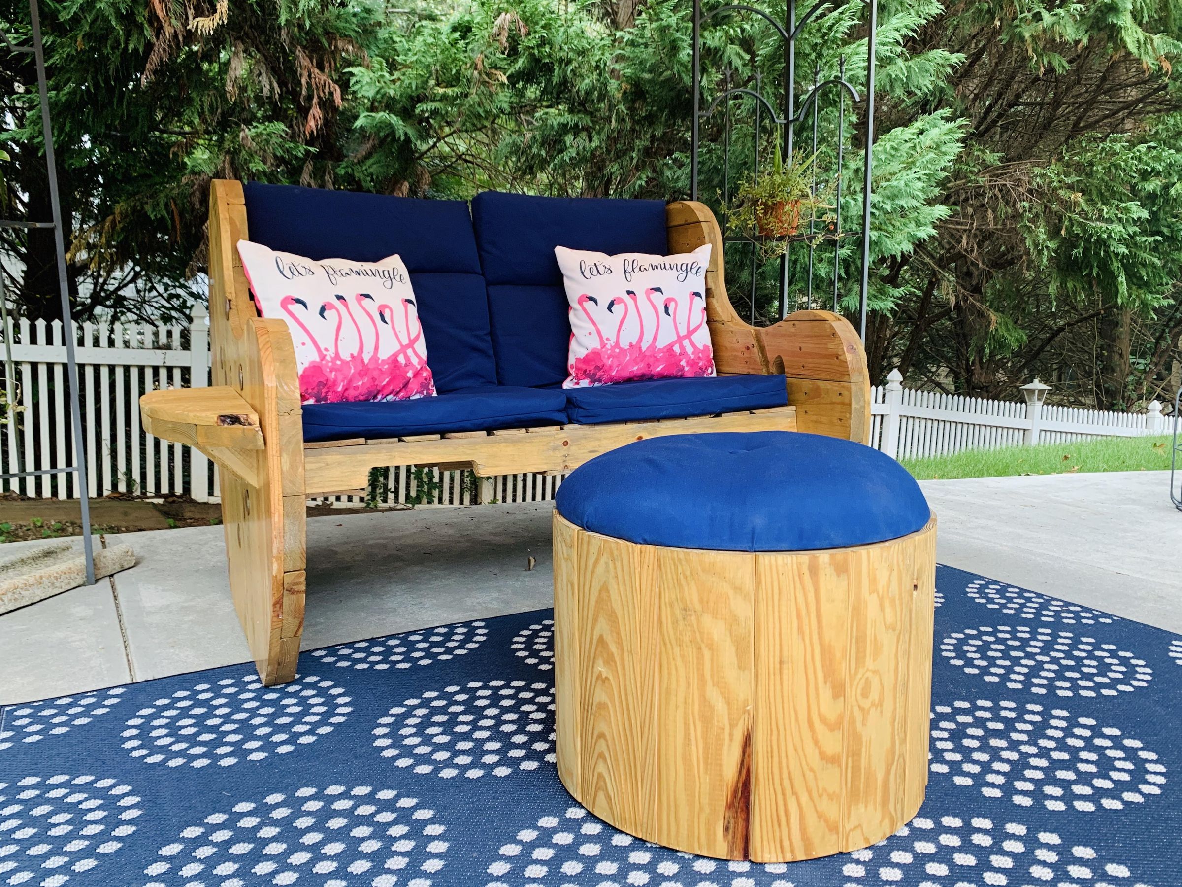 Upcycled Cable Spool Ottoman With Storage : 6 Steps (with Pictures ...
