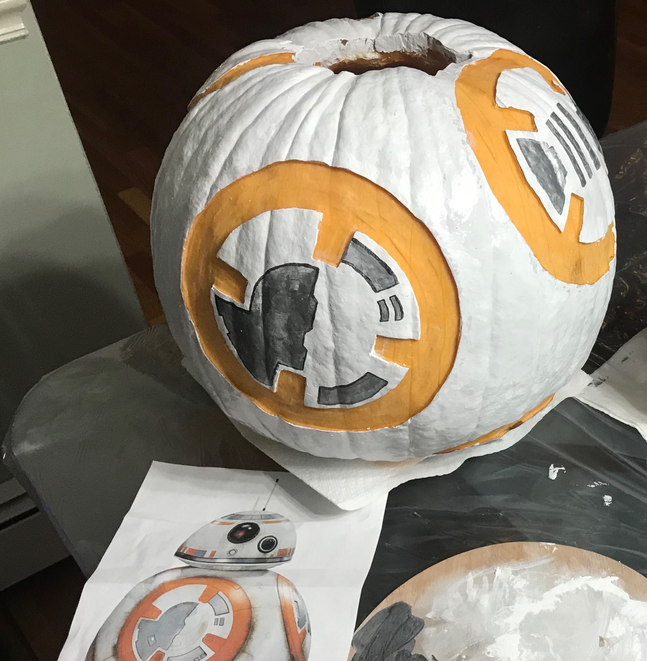 How to Transform Your Pumpkin Into BB-8 From Star Wars : 18 Steps (with ...