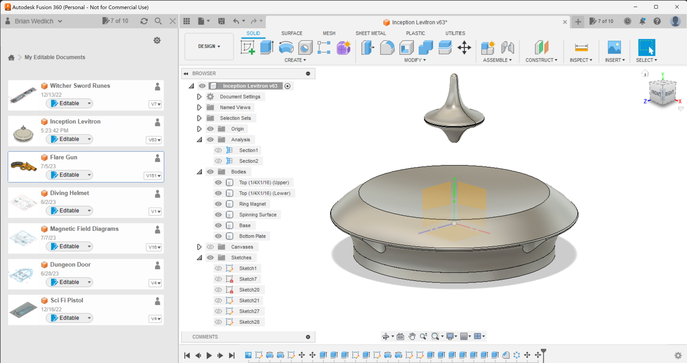 Inception Top With Magnetic Levitation : 13 Steps (with Pictures ...