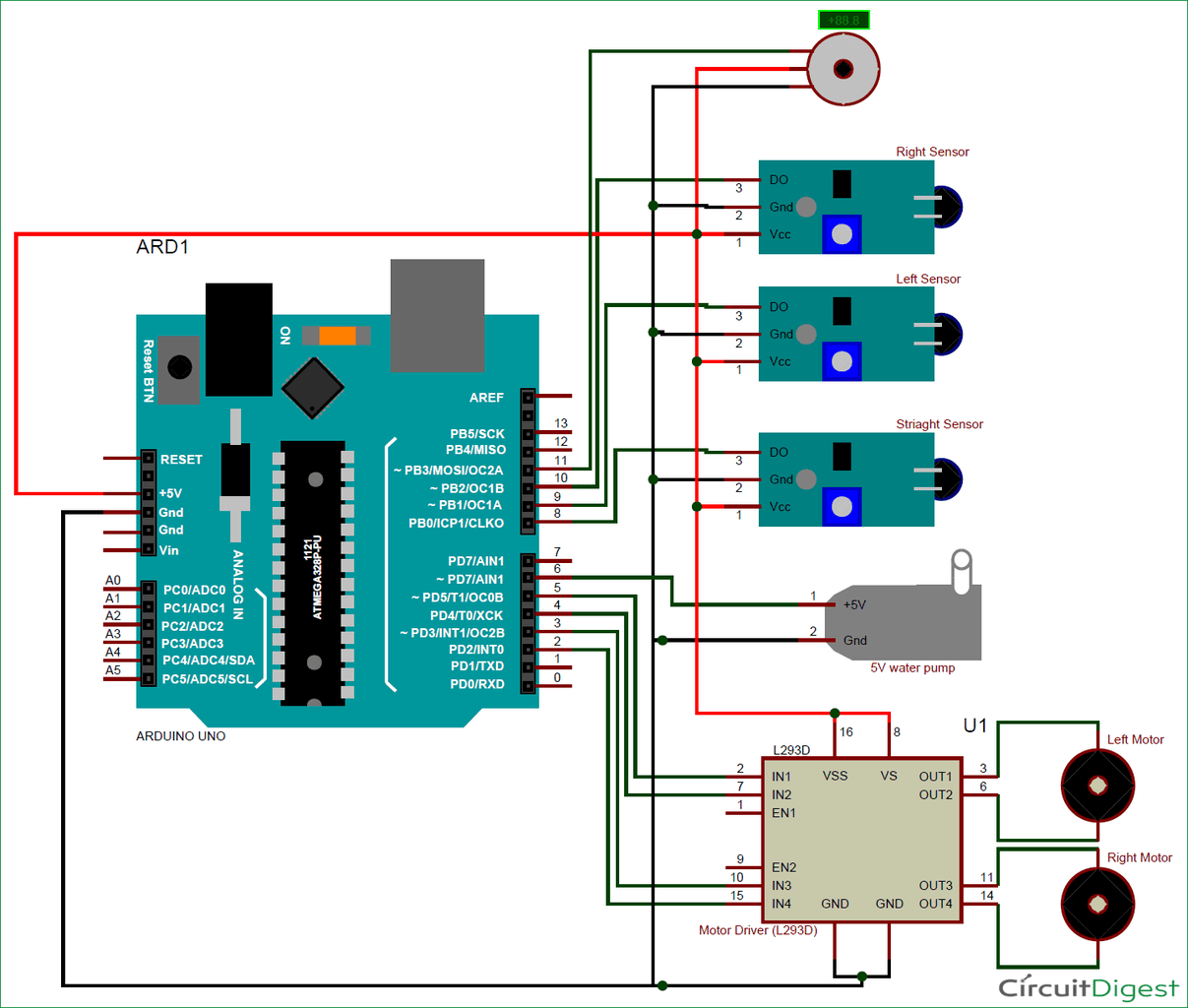Fire Fighting Robot Using Arduino Uno 4 Steps Instructables