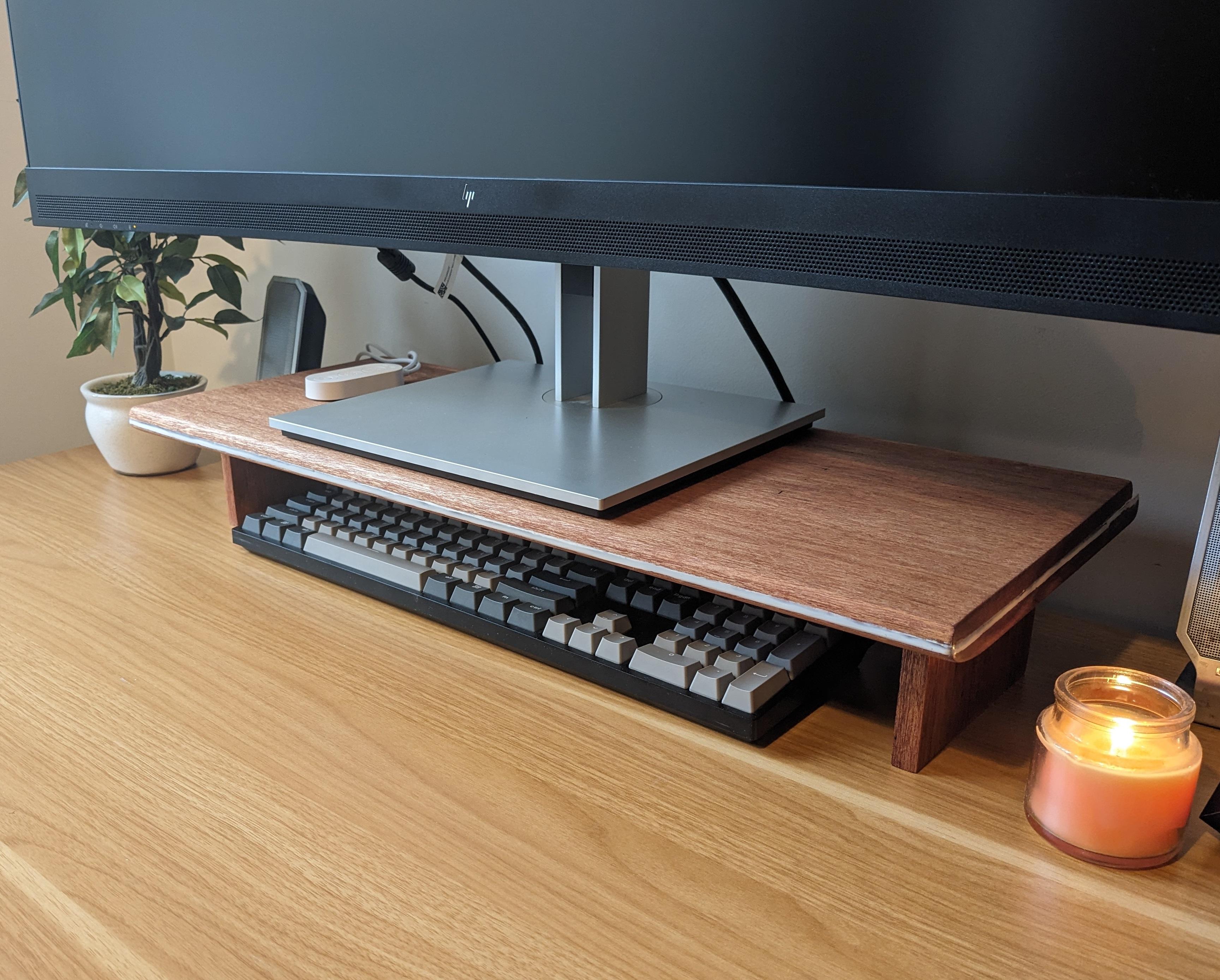 Wood-Resin Monitor Stand With Perfect LED Diffusion : 12 Steps (with ...