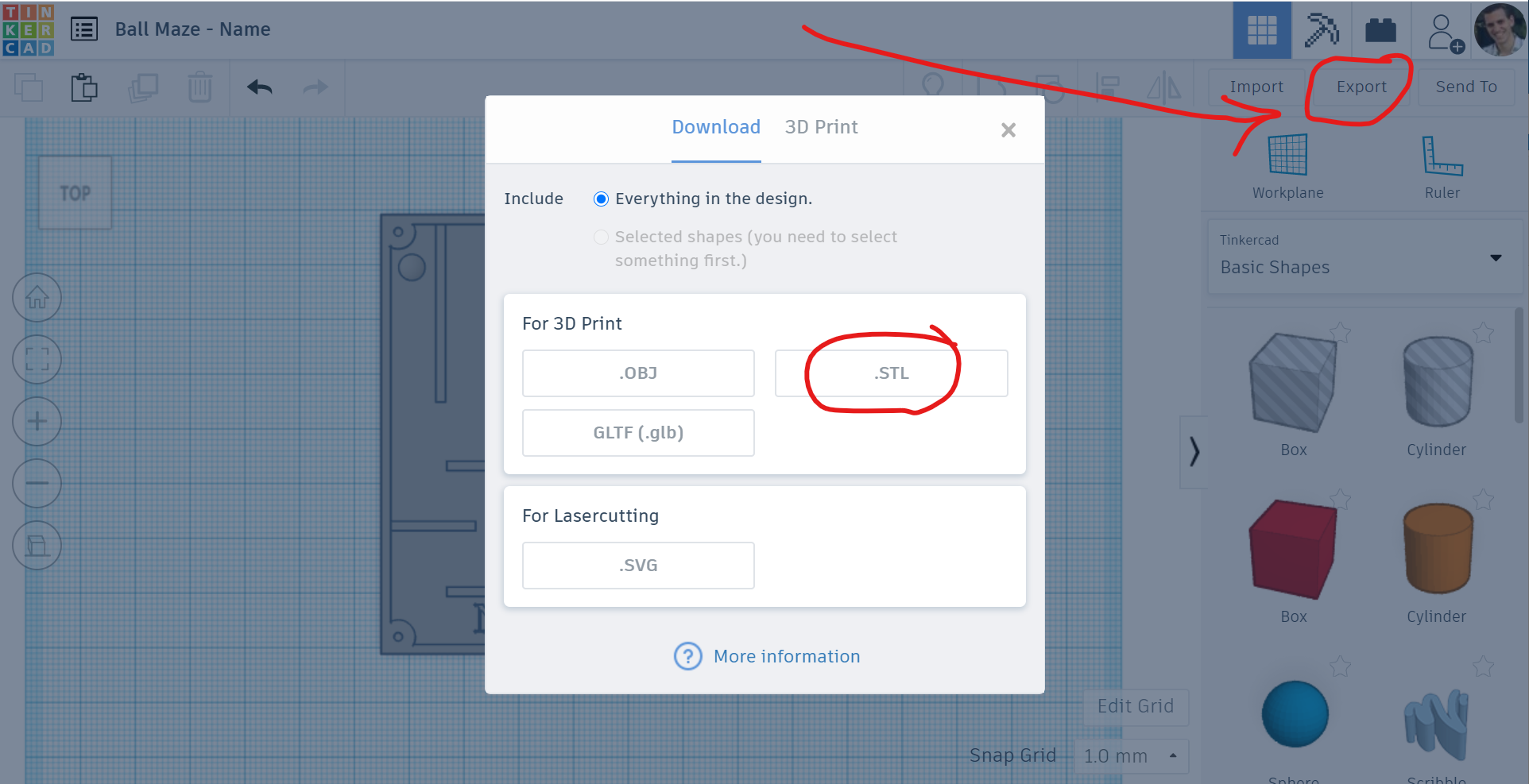 Moving Ball Maze - Tinkercad Student Project : 13 Steps (with Pictures ...