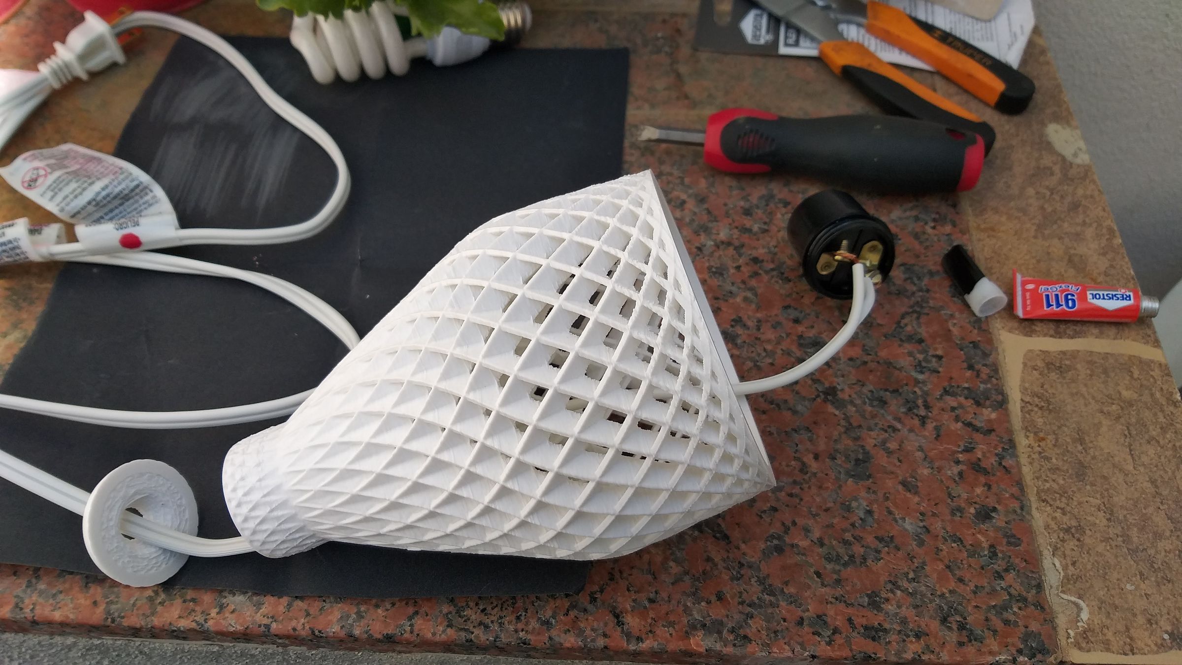 3d Printed Lamp With Fusion 360 3d Splines : 6 Steps (with Pictures ...