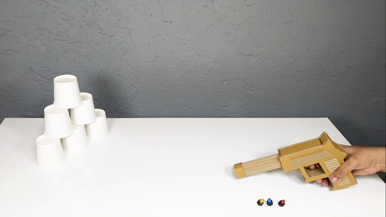How to Make Cardboard Gun USP Pistol That Shoots Rubber Bullets DIY at ...