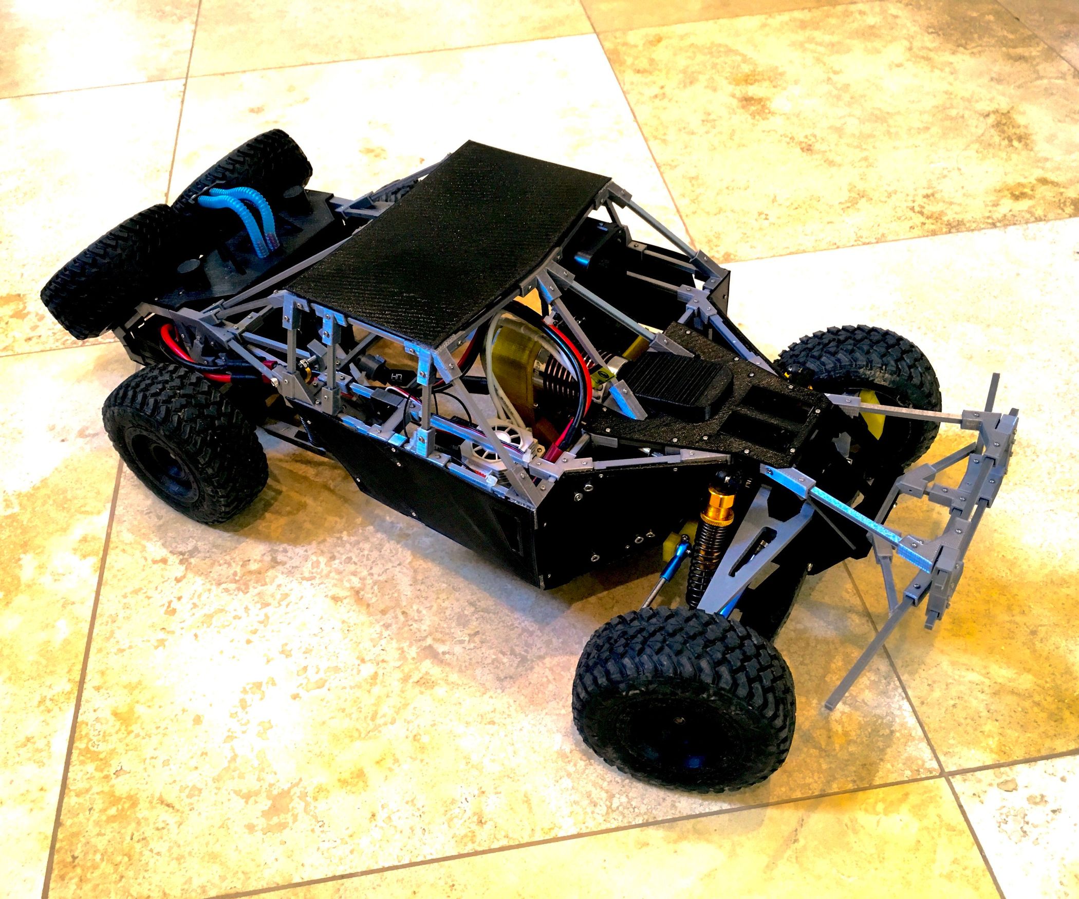3D Printed 1/10 Remote Controlled Trophy Truck | Scale RC Suspension ...