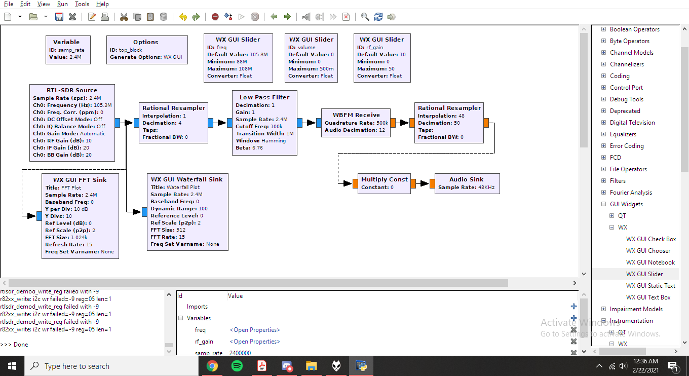 RTL-SDR FM Radio Receiver With GNU Radio Companion : 11 Steps ...