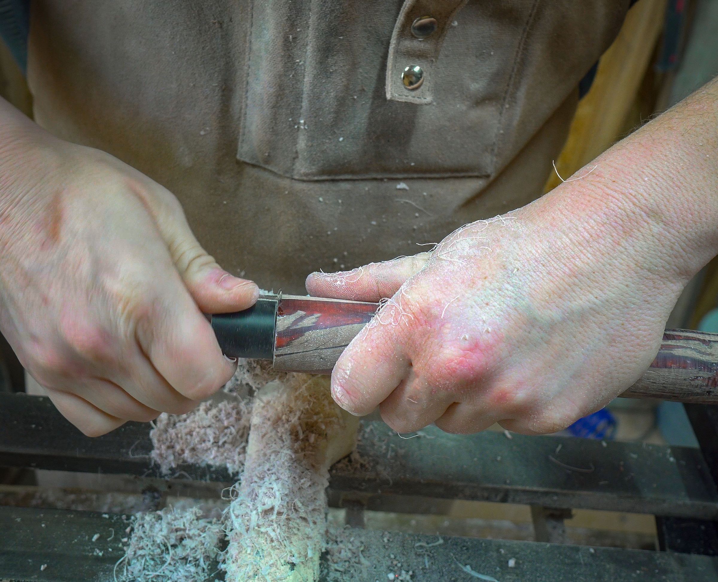 How to Make a Custom Hybrid Epoxy Pool Cue Using a Wood Lathe : 19 ...