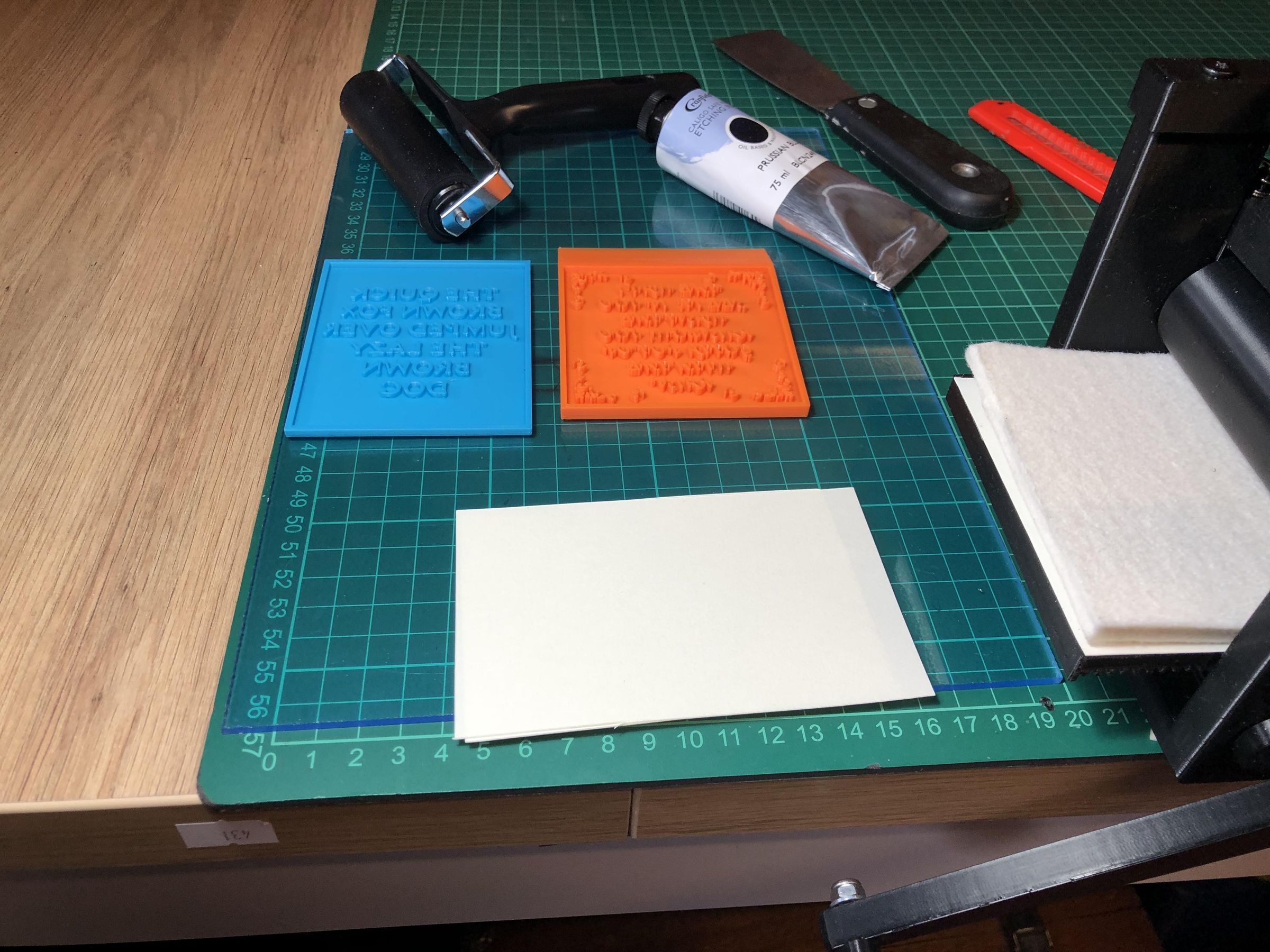 Spring Loaded Mini Relief Print Press. : 8 Steps (with Pictures ...