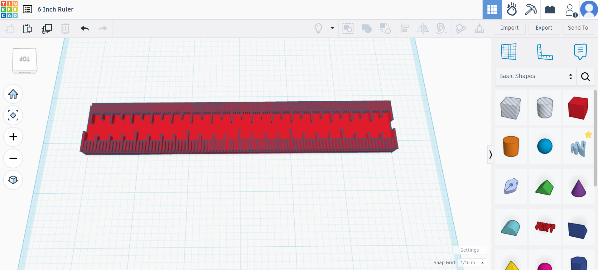 Design and Print a Simple 6-Inch Ruler in Tinkercad : 13 Steps (with ...