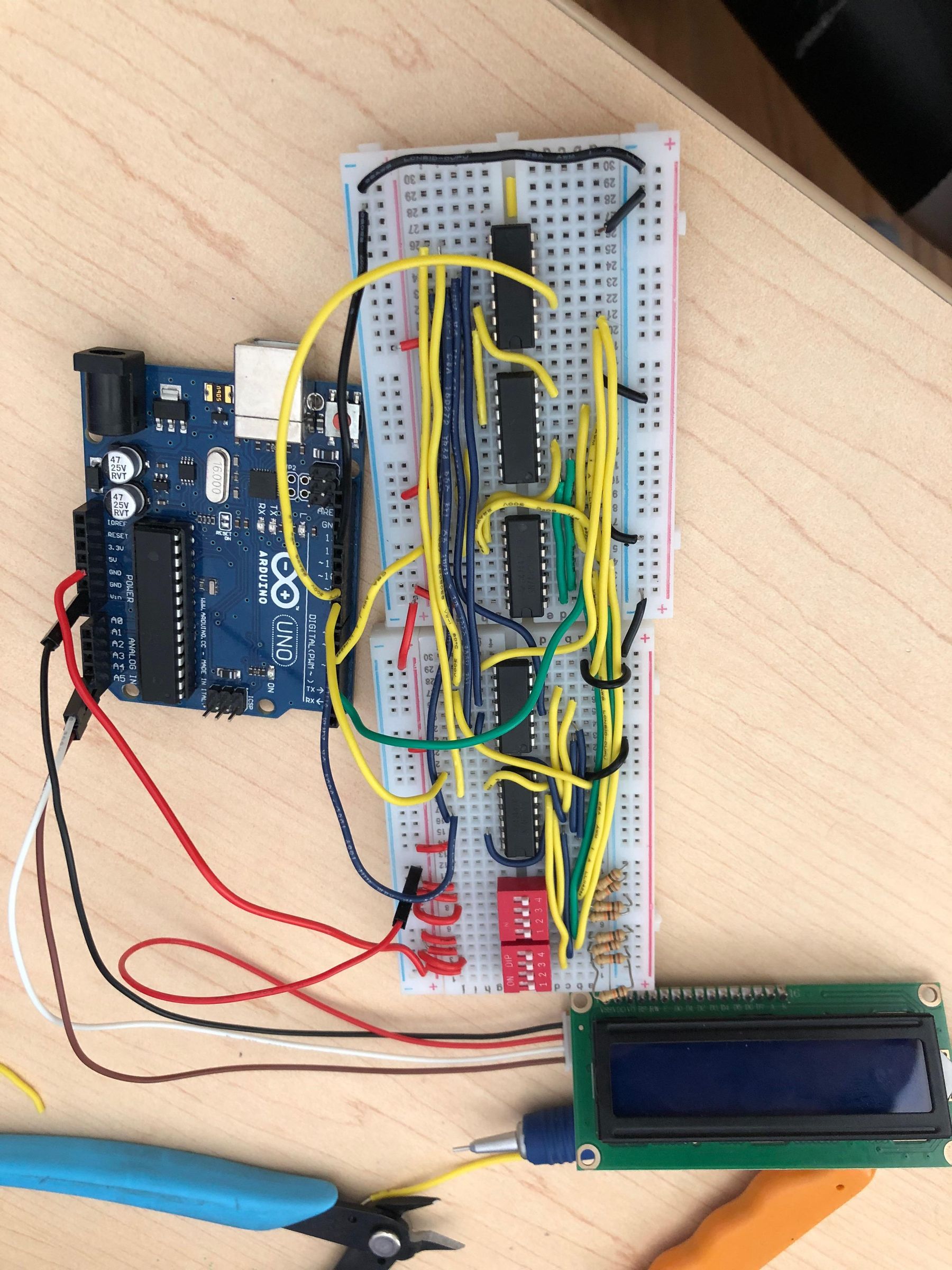 4 Bit Adder With LCD Monitor and Decimal Conversion : 7 Steps (with ...