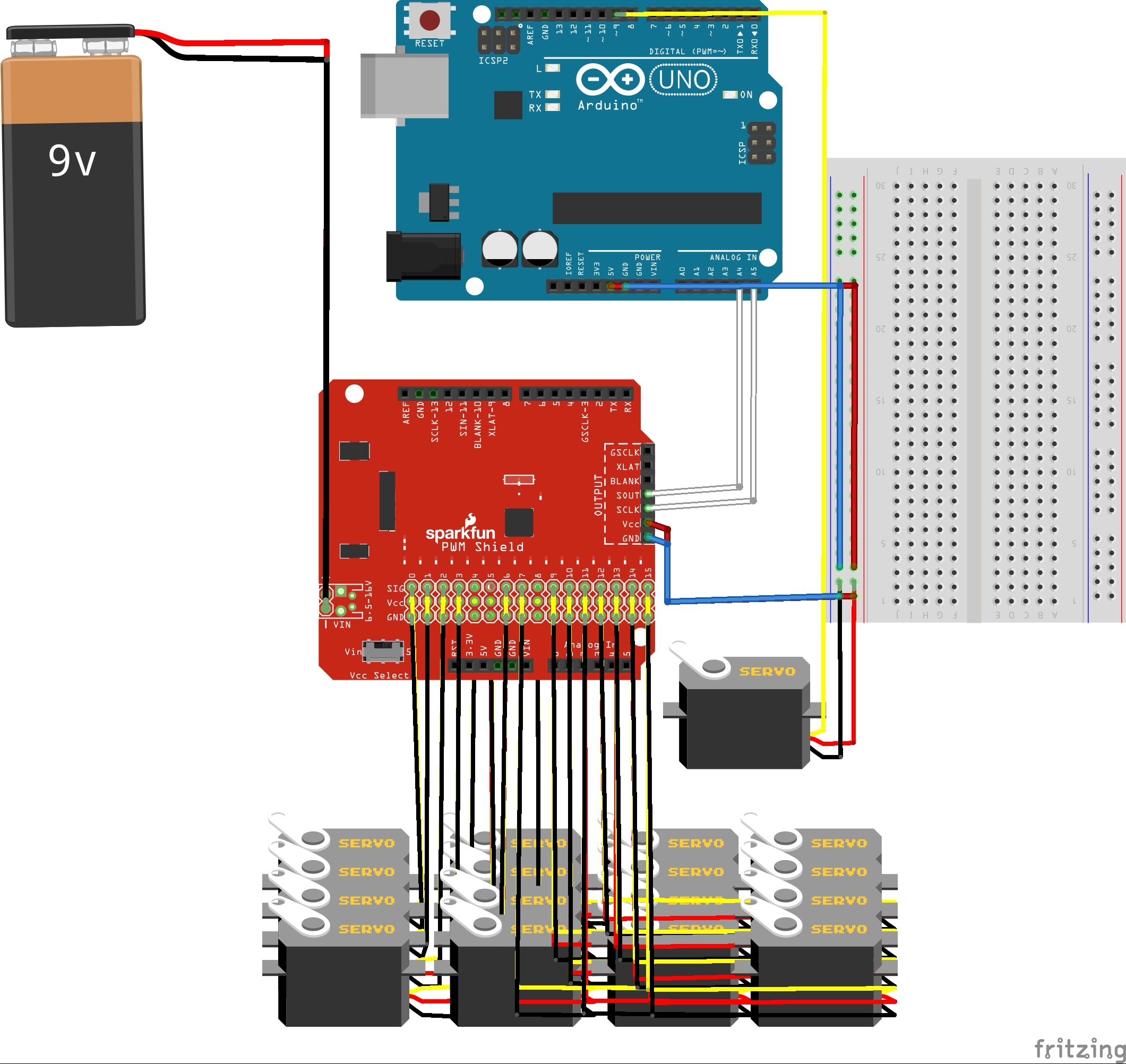 UNFINISHED - 17 DOF Robot (IMAGE OF FINAL BOT MISSING) : 10 Steps ...