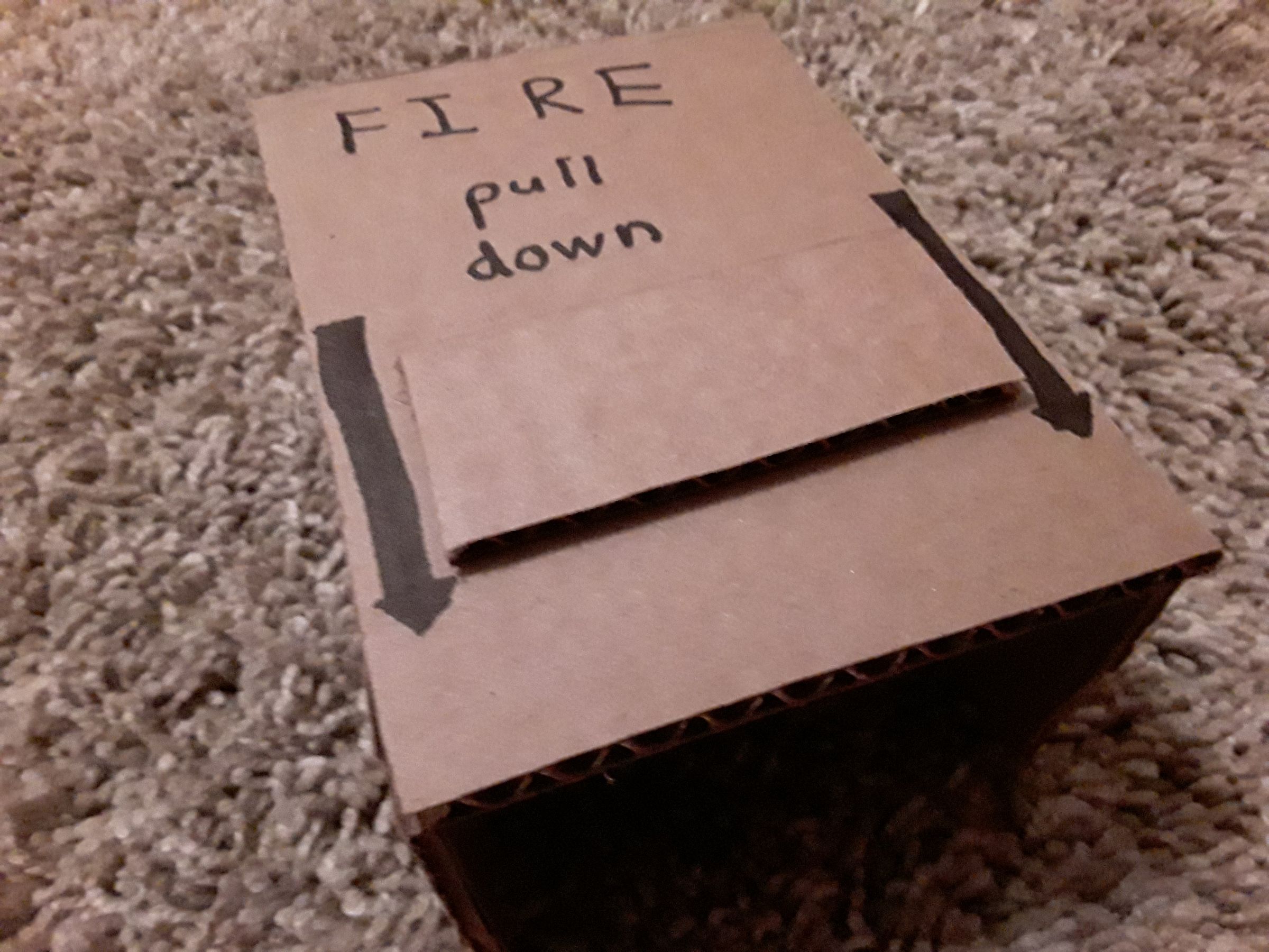 Cardboard Fire Alarm Pull Station/Call Point : 4 Steps - Instructables