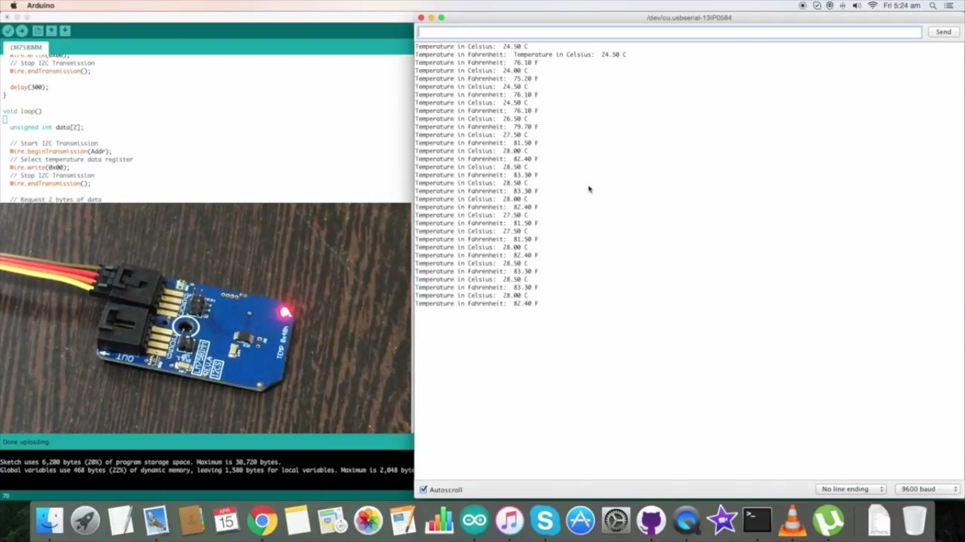 Measurement of Temperature Using LM75BIMM and Arduino Nano : 4 Steps - Instructables