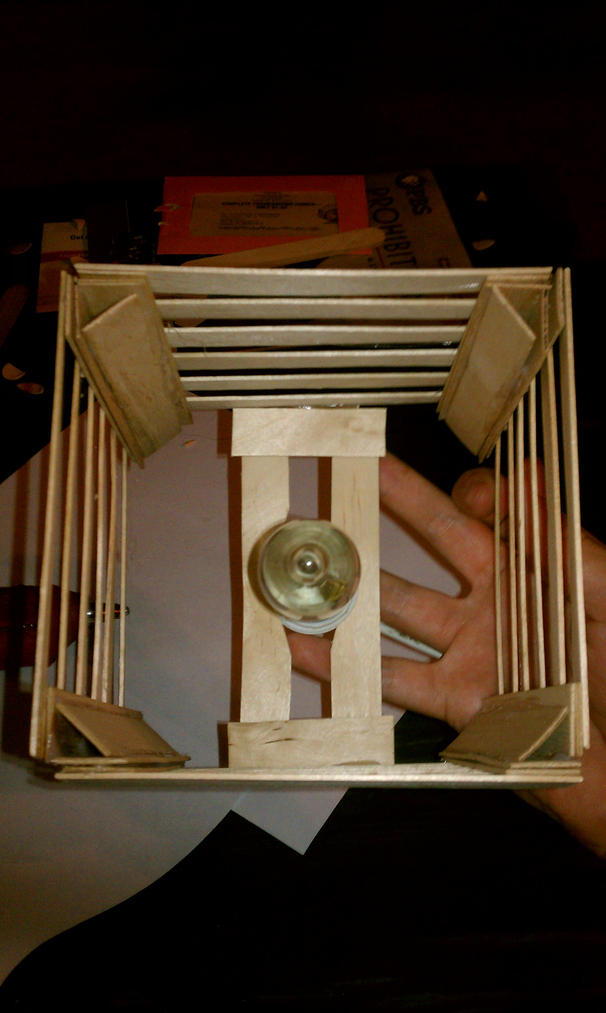 Make a Popsicle Stick Shutter Lamp : 6 Steps - Instructables