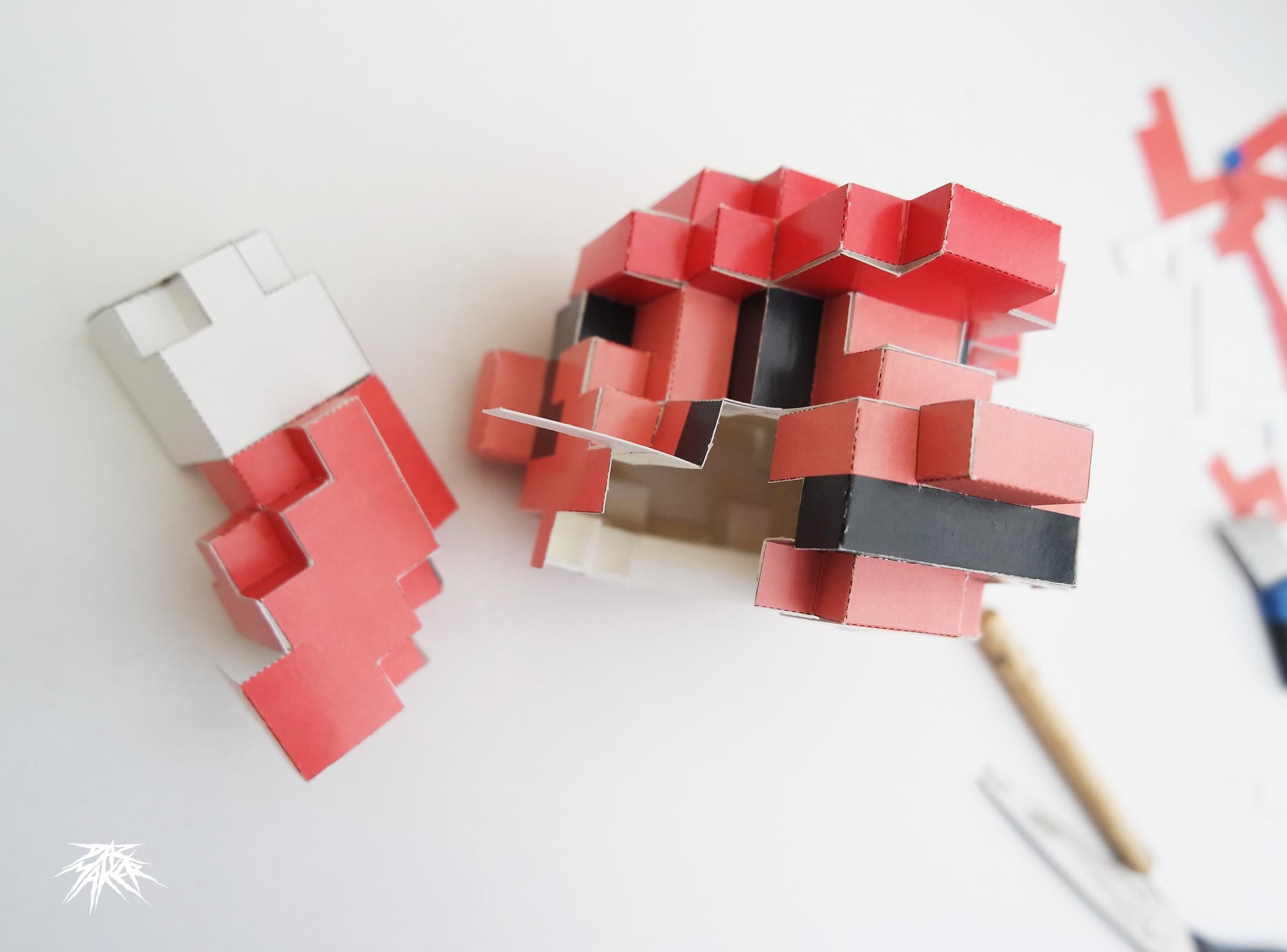 Mario 8 Bit 3d Pixel Paper Art : 17 Steps (with Pictures) - Instructables