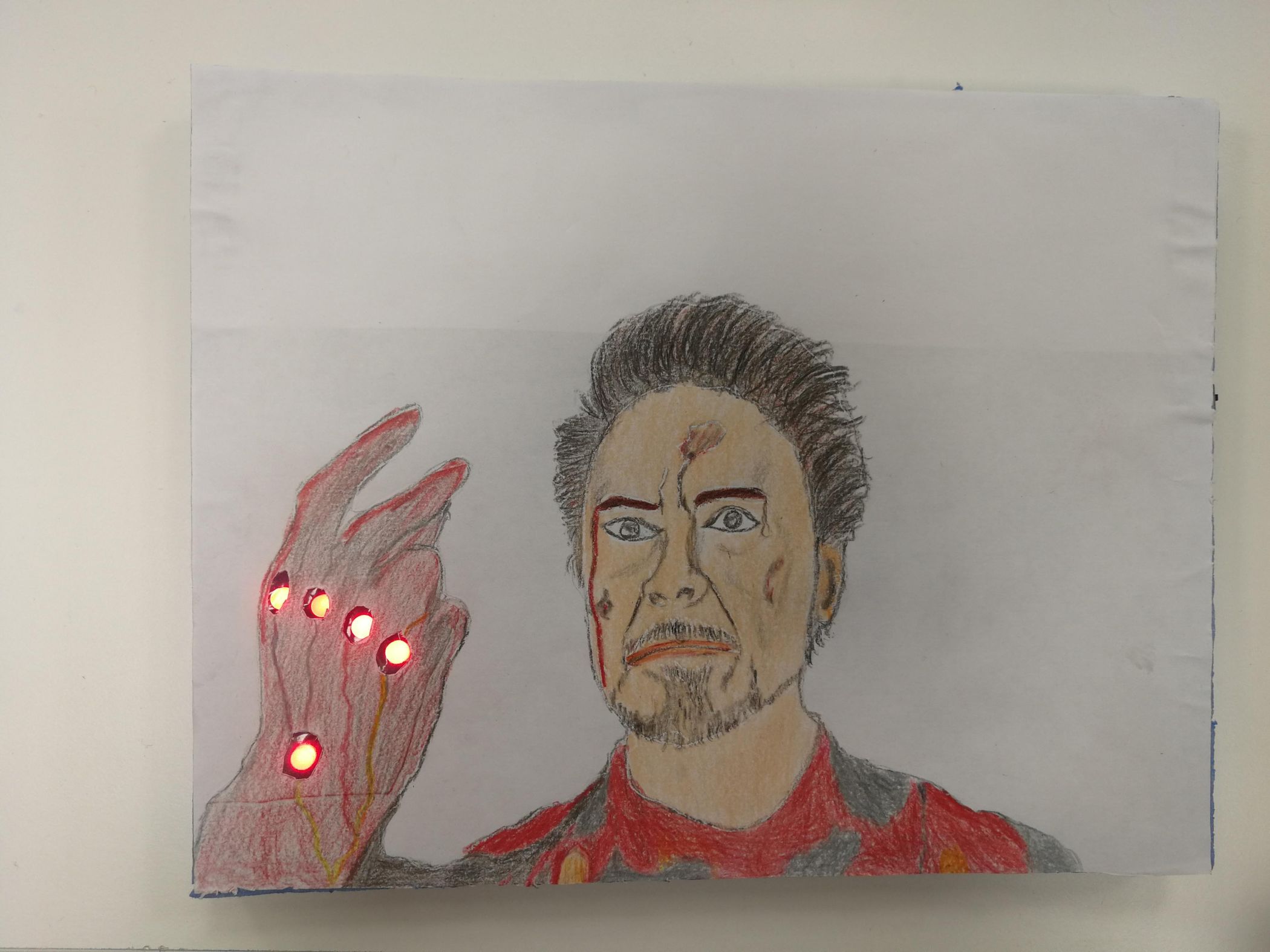 I Am Iron Man Painting With LEDS : 5 Steps - Instructables